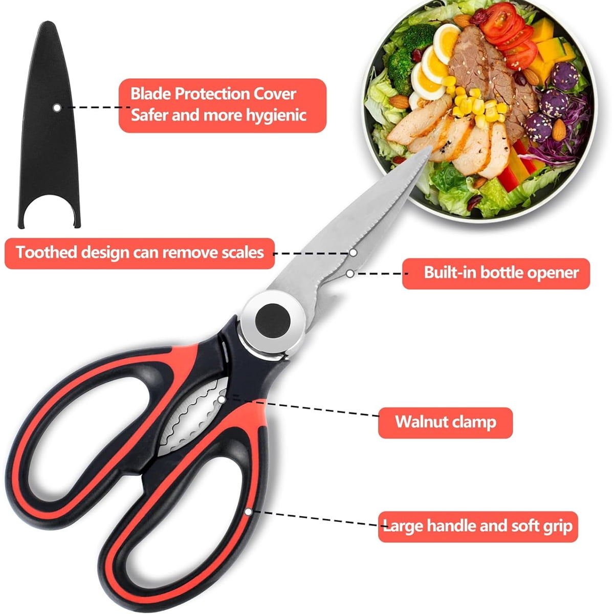 Ultra Sharp Premium Heavy Duty Kitchen Shears and Multi Purpose ...