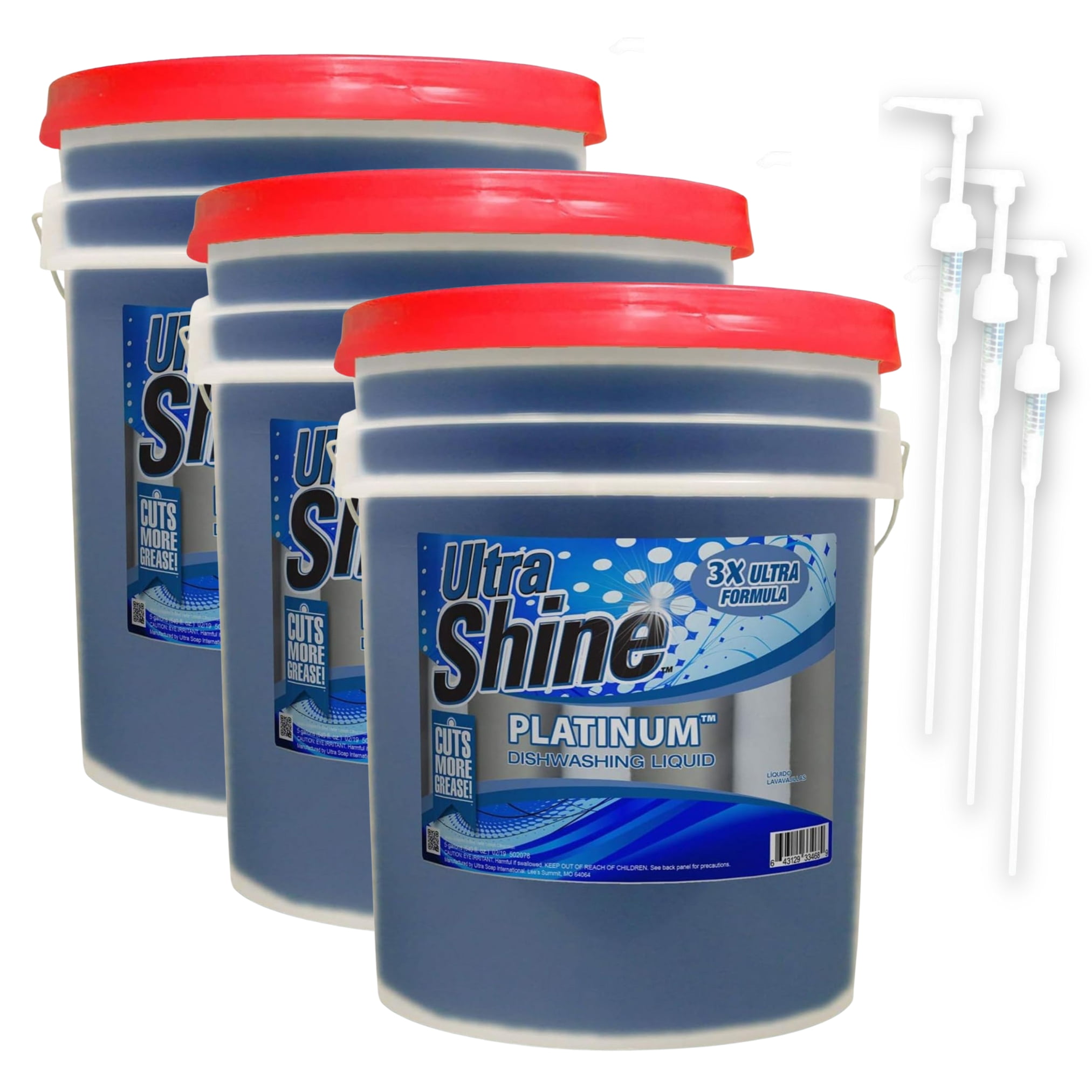 Ultra Shine™ 3 Pack 3X Platinum™ Dishwashing Liquid - Grease Remover, 5 ...