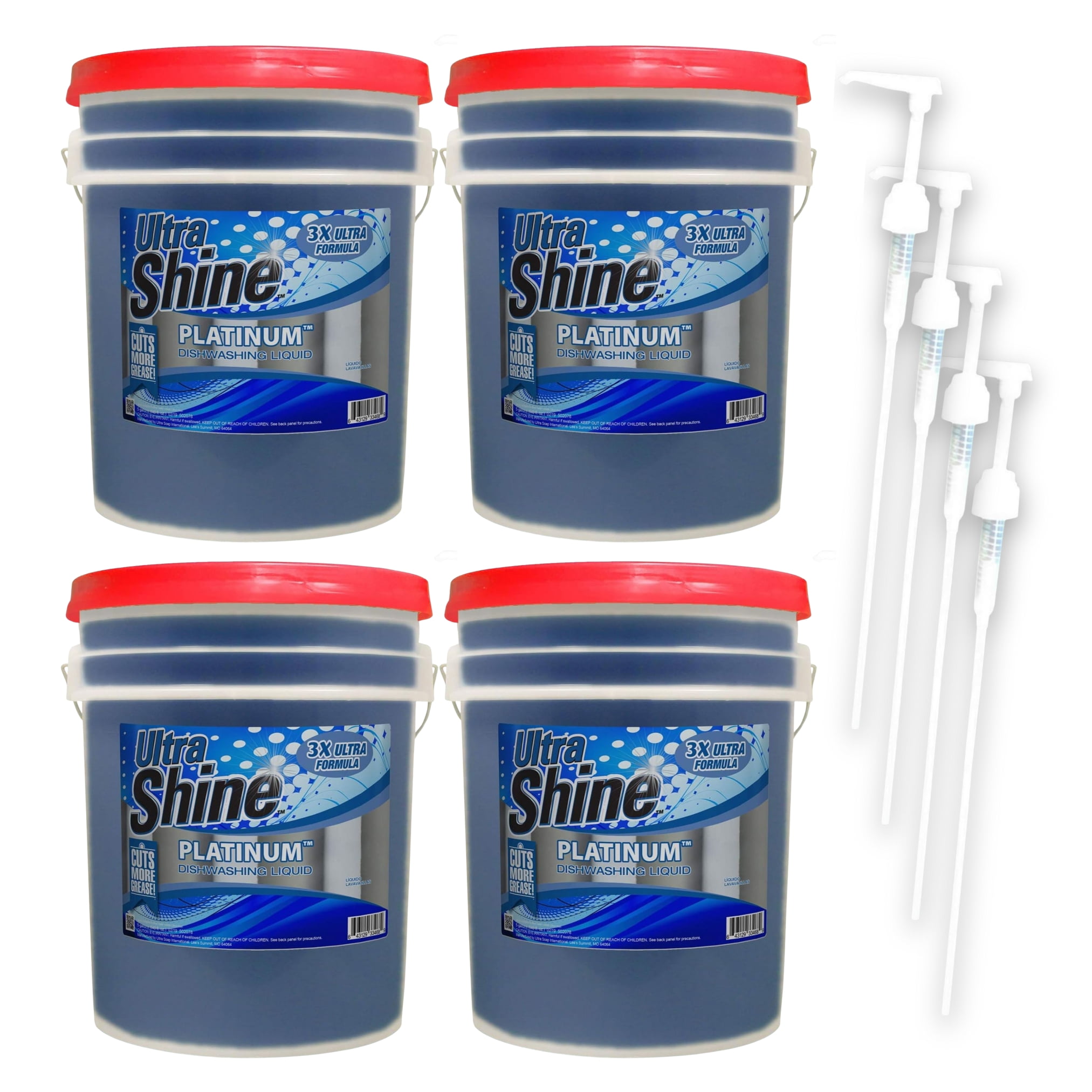 Ultra Shine™ 4 Pack 3X Platinum™ Dishwashing Liquid - Grease Remover, 5 ...