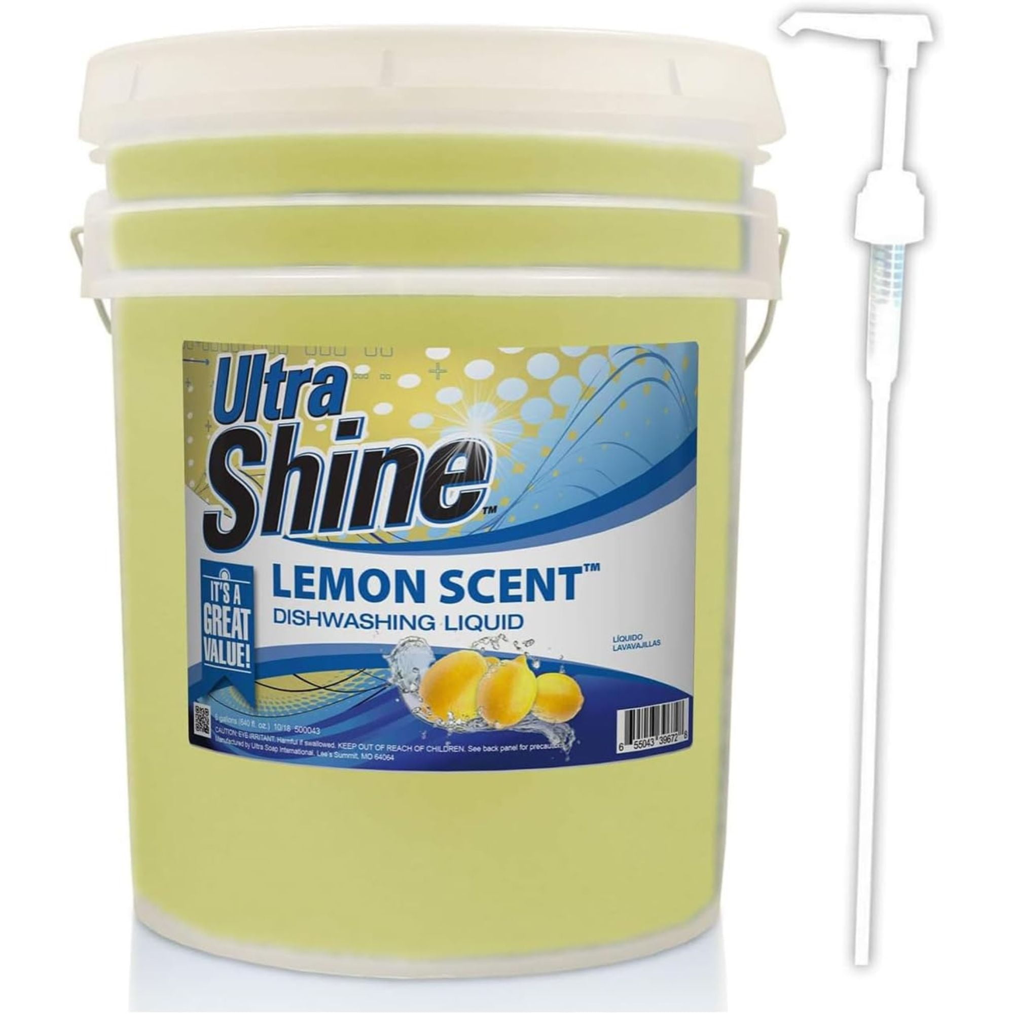 Ultra Shine ™ 5 Gallon 2X Platinum ™ Dish Cleaning Liquid, Lemon Scent ...