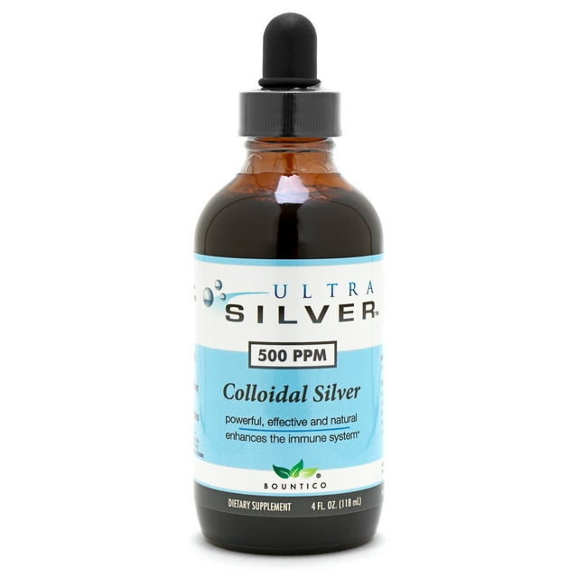 Ultra Silver® Colloidal Silver Drops | 500 PPM, 4 Oz Liquid Mineral ...