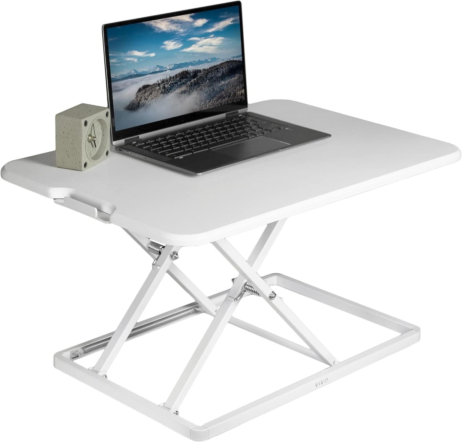 Ultra-Slim 32 Inch Single Top Height Adjustable Standing Desk Riser ...