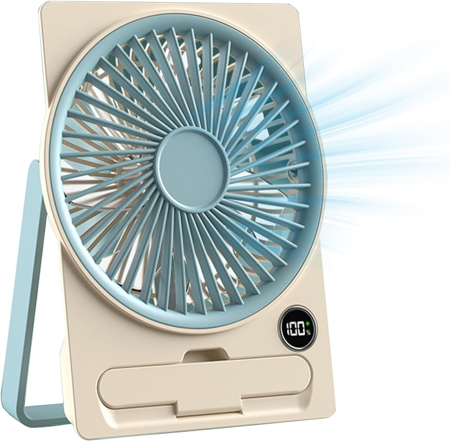 Ultra Slim Card USB Rechargeable Mini Fan, 2025 New Folding Desk Fan ...