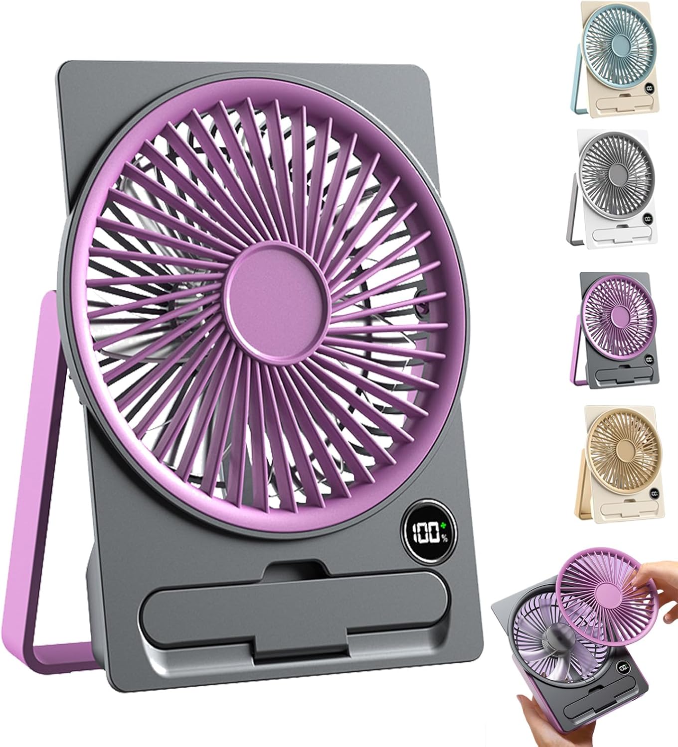 Ultra Slim Card USB Rechargeable Mini Fan, 2025 New Ultra-Quiet ...