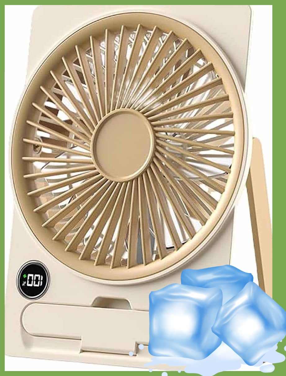 Ultra Slim Card USb Rechargeable Mini Fan,2025 New Ultra-Quiet Portable ...