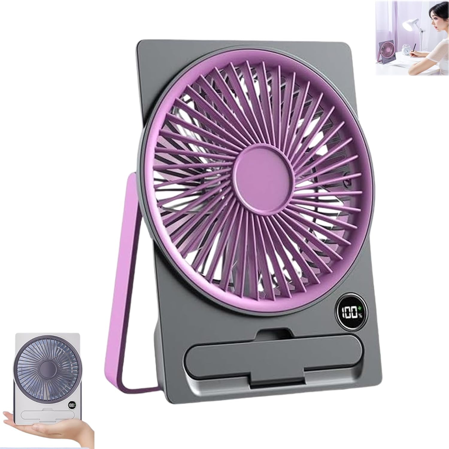 Ultra Slim Card Usb Rechargeable Mini Fan, 2025 New Powerful Breeze ...