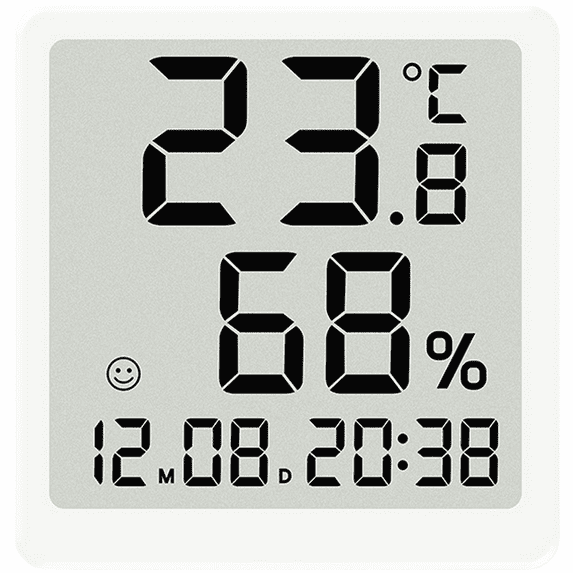 Ultra Slim Digital Alarm Clock with Temperature Humidity Monitor LCD ...