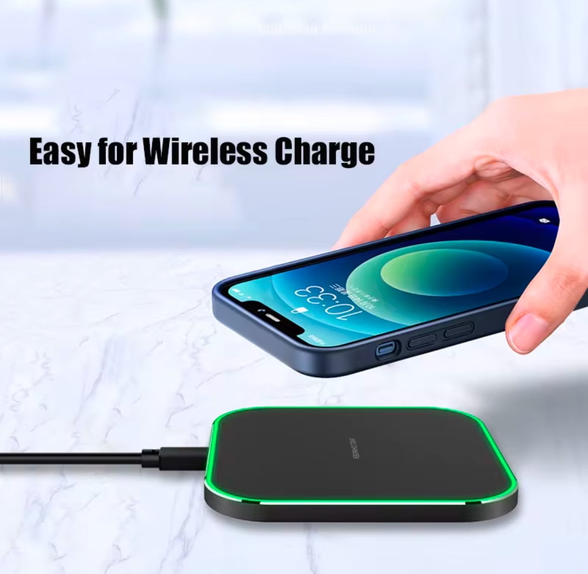 Ultra-Slim Fast Wireless Charging Pad with LED Indicator White by ilker ...