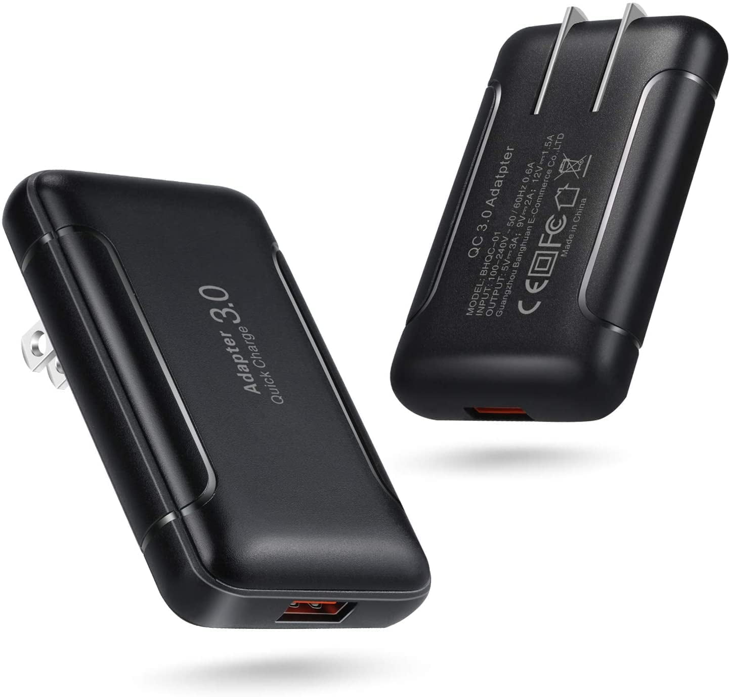 Ultra Slim Flat Portable Usb Wall Charger Plug, 2 Pack Black - Walmart.com