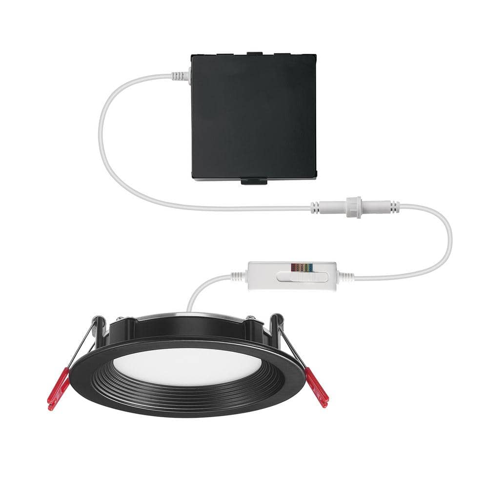 Ultra Slim Integrated LED 4 in Round Adj Color Temp Canless Recessed ...