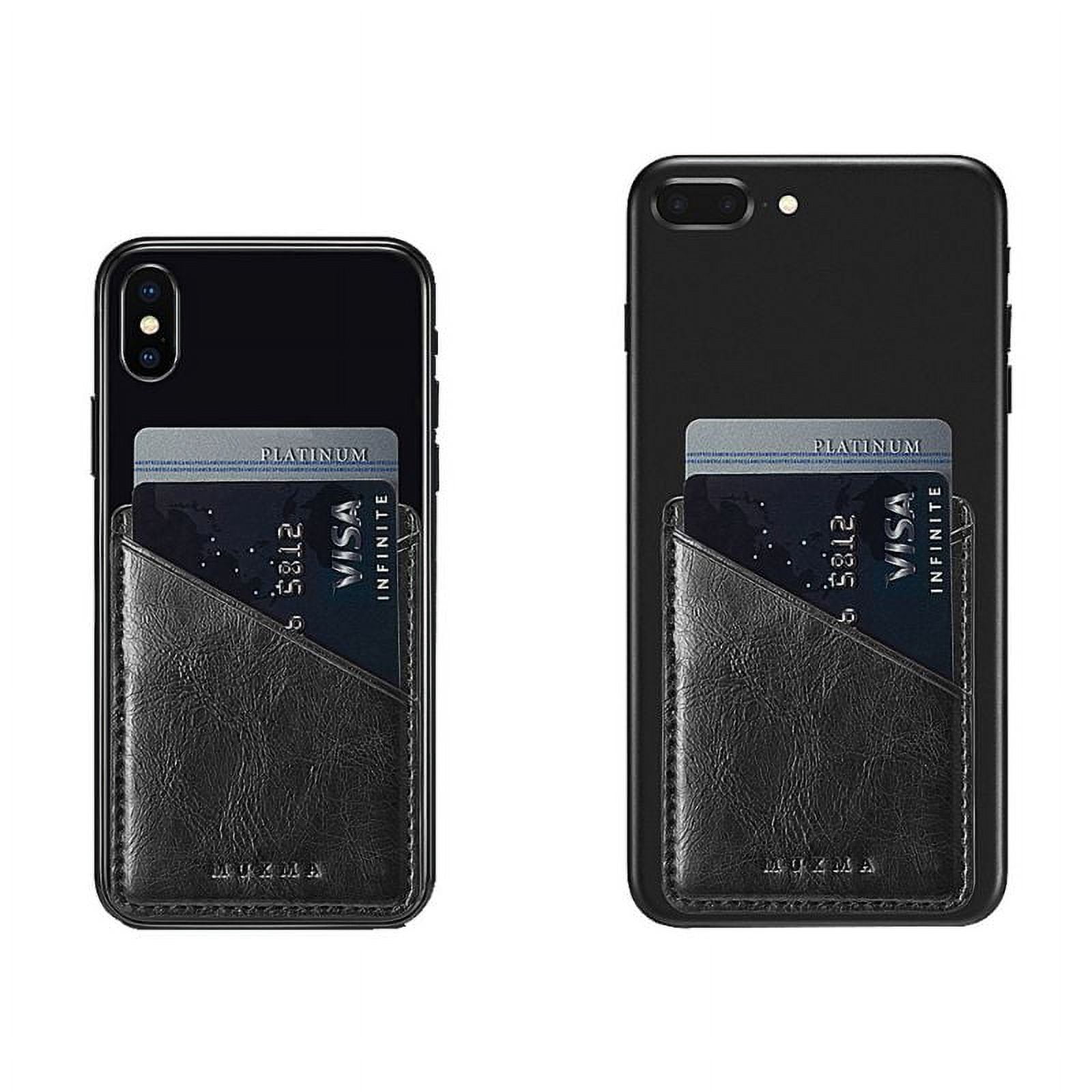 Ultra Slim Leather Mobile Phone ID Card Holder Wallet Credit Pocket ...