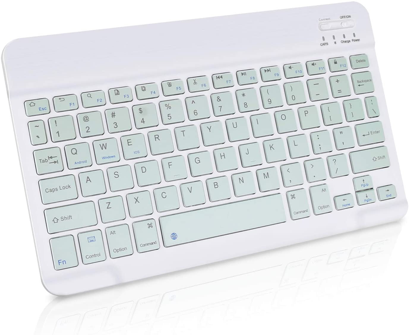 Ultra Slim Portable Wireless Keyboard, 10" Rechargeable Universal ...