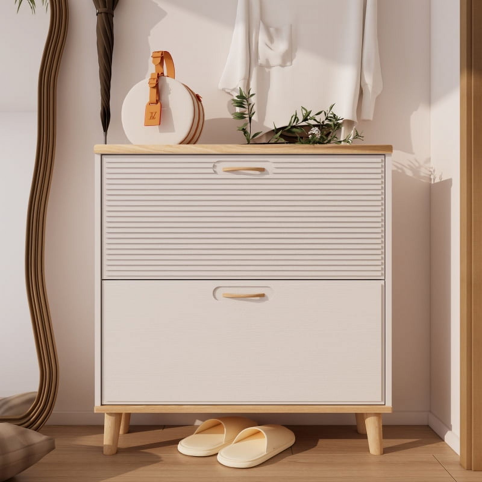 Entryway Shoe Cabinet with Flip Drawers - 24cm Depth, Adjustable ...