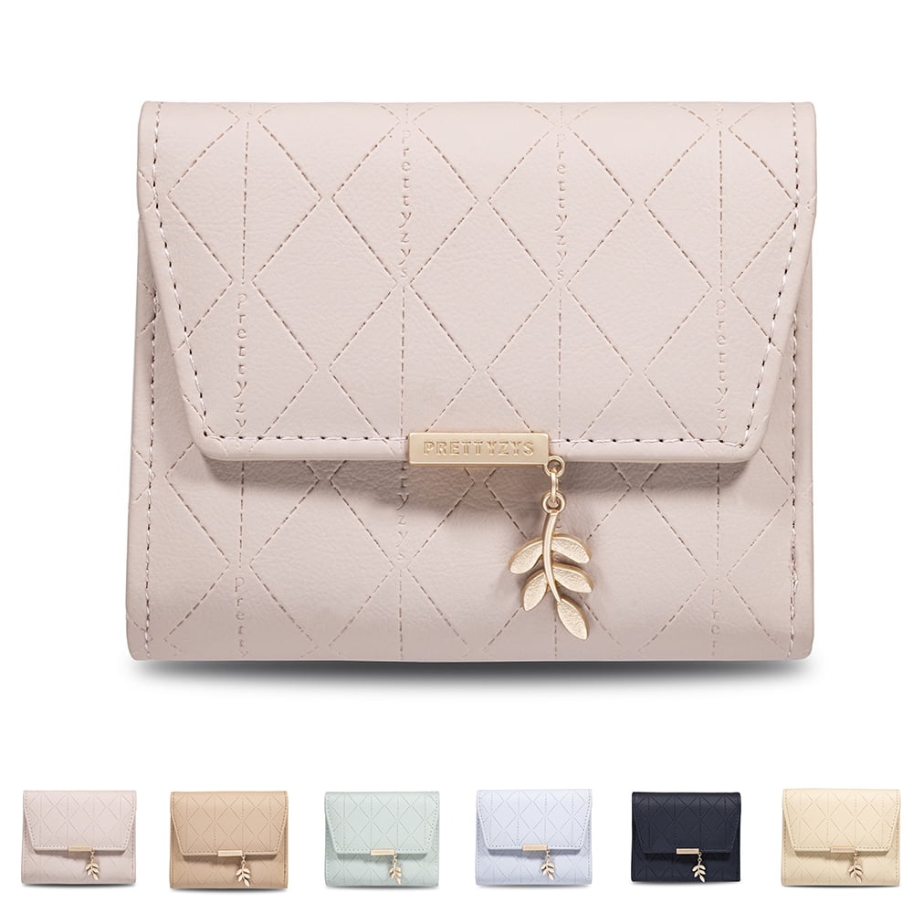 Ultra Slim Small Leather Women Wallet with Leaf pendant Rfid Blocking ...