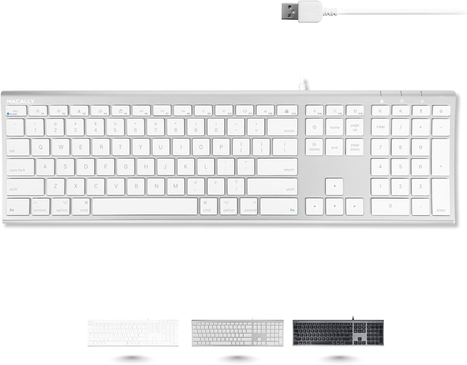 Ultra Slim USB Wired Computer Keyboard - Compatible Keyboard or Windows ...