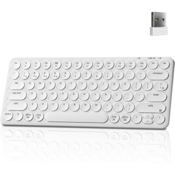 Ultra-Slim Wireless Mechanical Keyboard, 2.4GHz, Bluetooth 5.2 & Wired ...