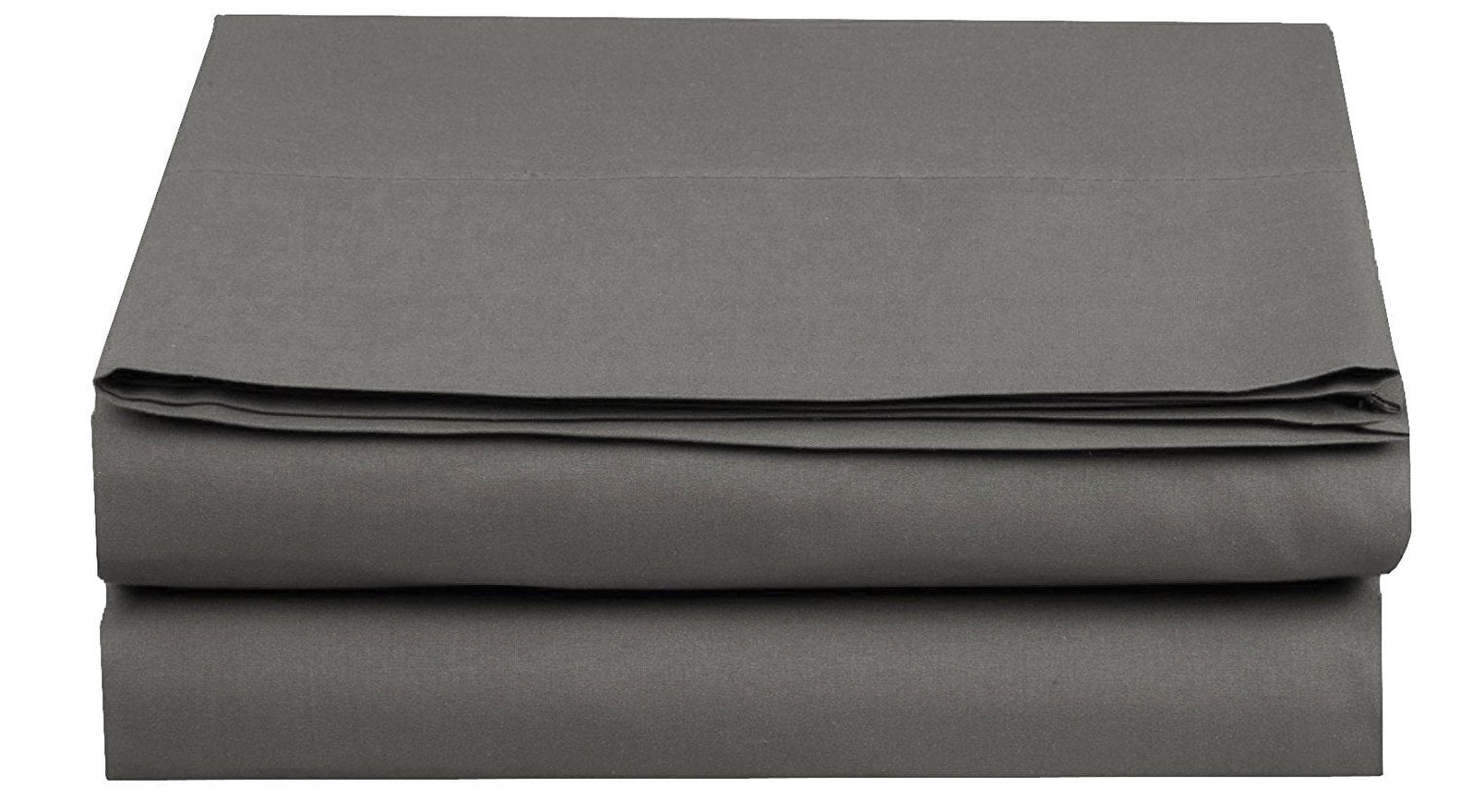 1500 Series Double Brushed Flat Sheet, Twin/Twin XL Size, Grey - Walmart.com