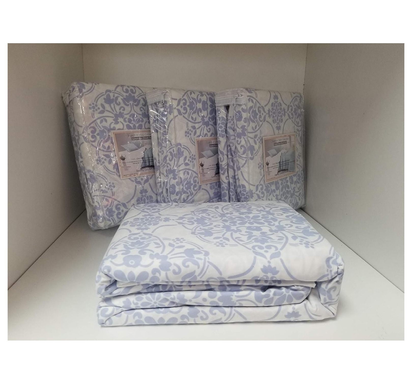 Ultra Soft 4 PC Queen Waterbed Sheet Set Stay Tuck Poles - Periwinkle ...