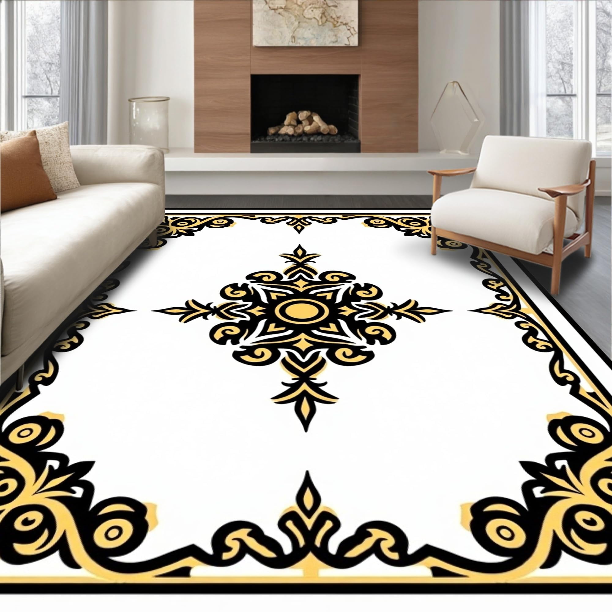 Ultra Soft Area Rug 2x3, Elegant Medallion with Luxurious Ornate ...