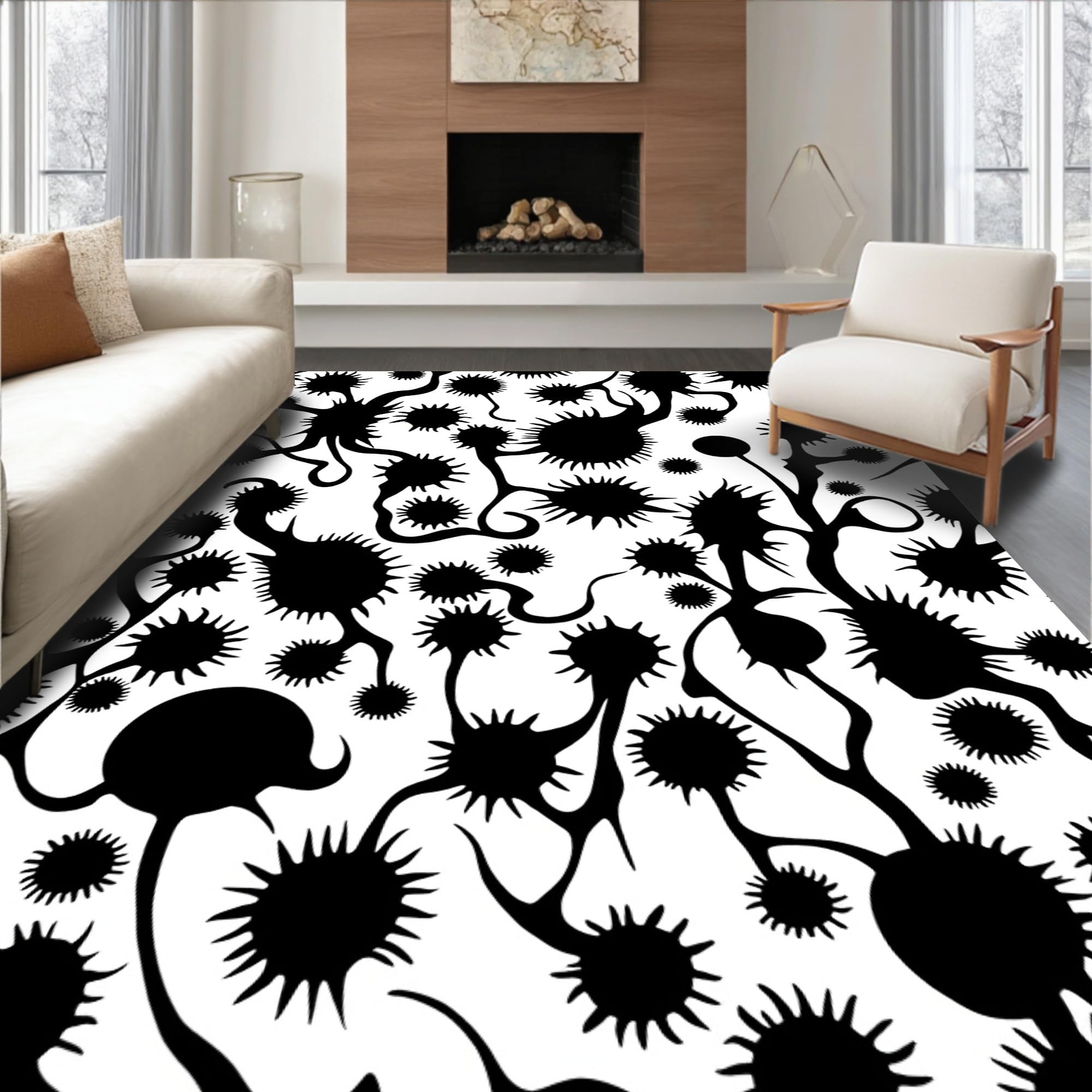 Ultra Soft Area Rug 2x3, Non Slip, Stain Resistant, Washable Area Rugs ...