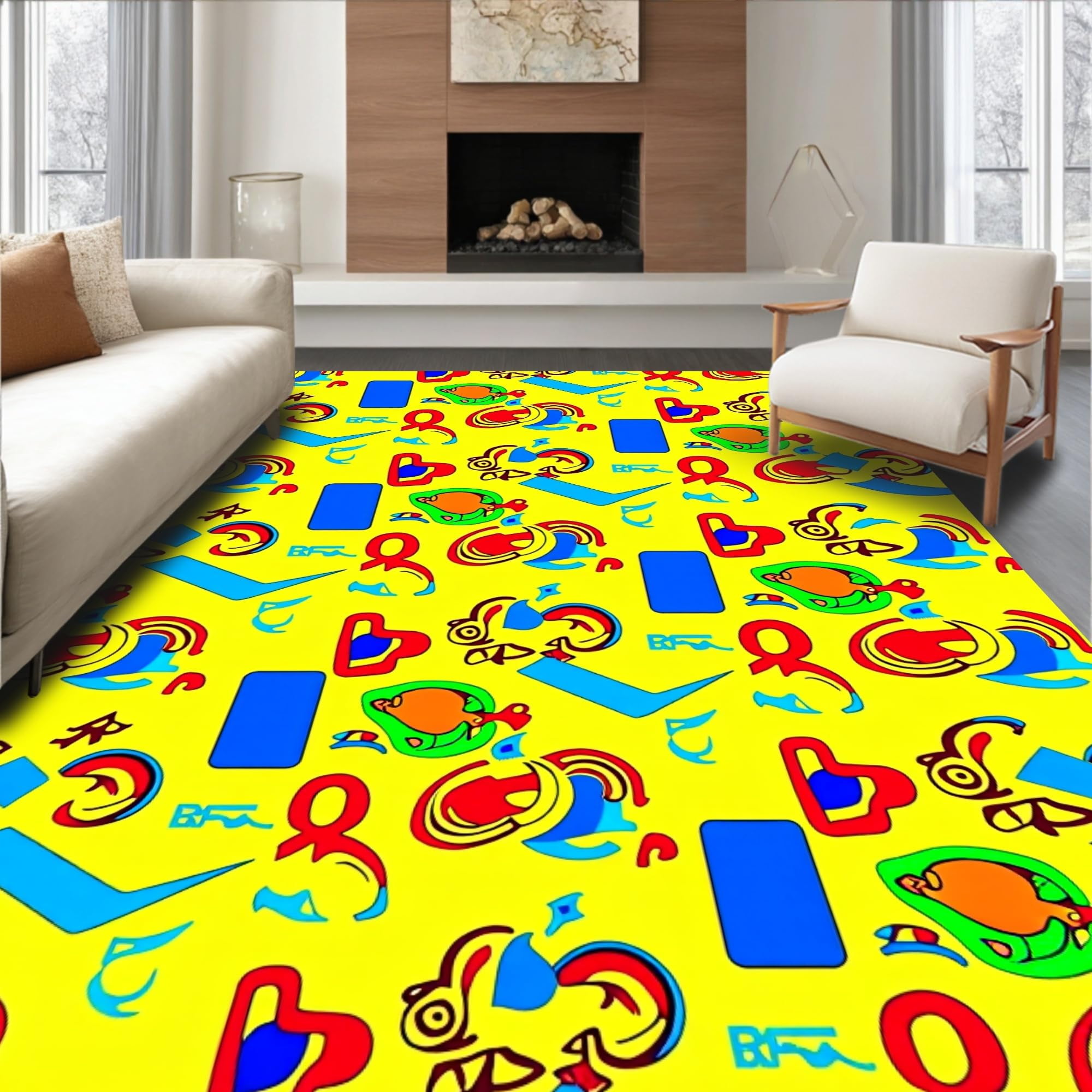 Ultra Soft Area Rug 2x3, Non Slip, Stain Resistant, Washable Area Rugs ...