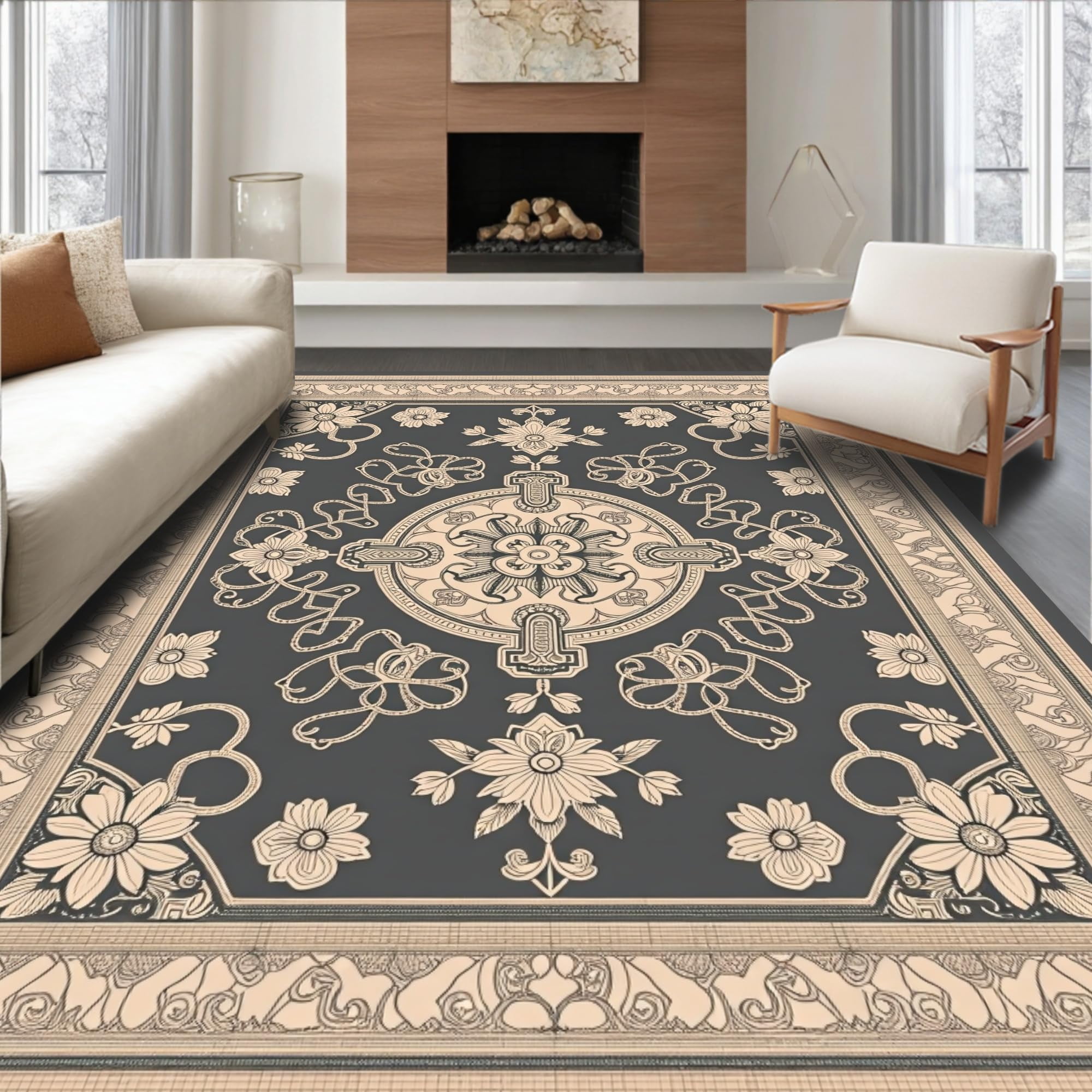 Ultra Soft Area Rug 2x3, Non Slip, Stain Resistant, Washable Area Rugs ...