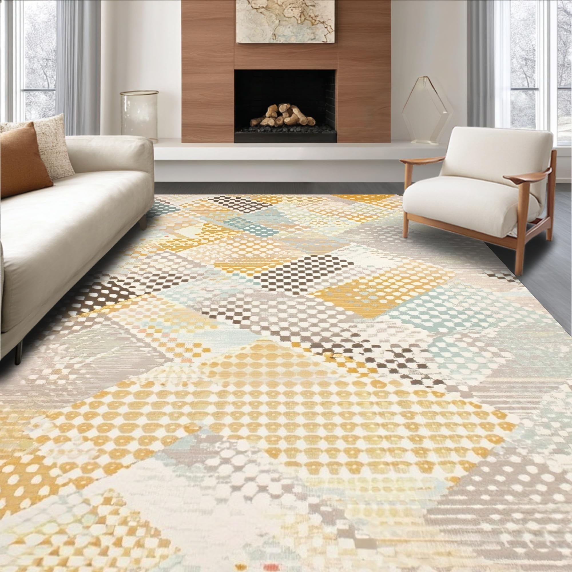 Ultra Soft Area Rug 3x5, Non Slip, Stain Resistant, Washable Area Rugs ...