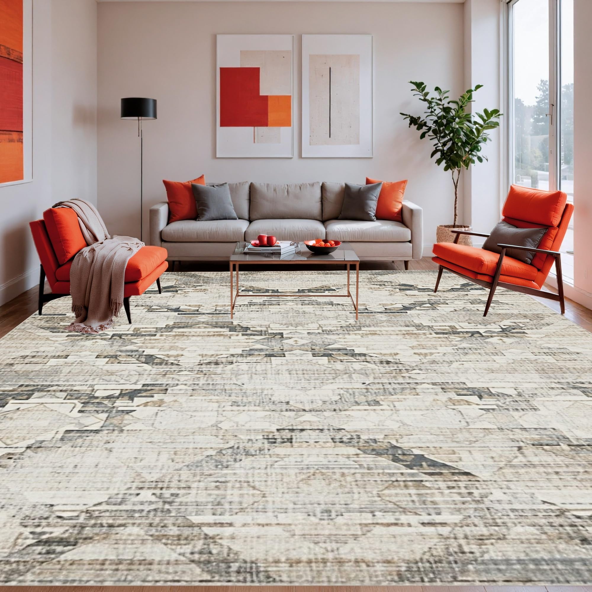 Ultra Soft Area Rug 3x5, Non Slip, Stain Resistant, Washable Area Rugs ...