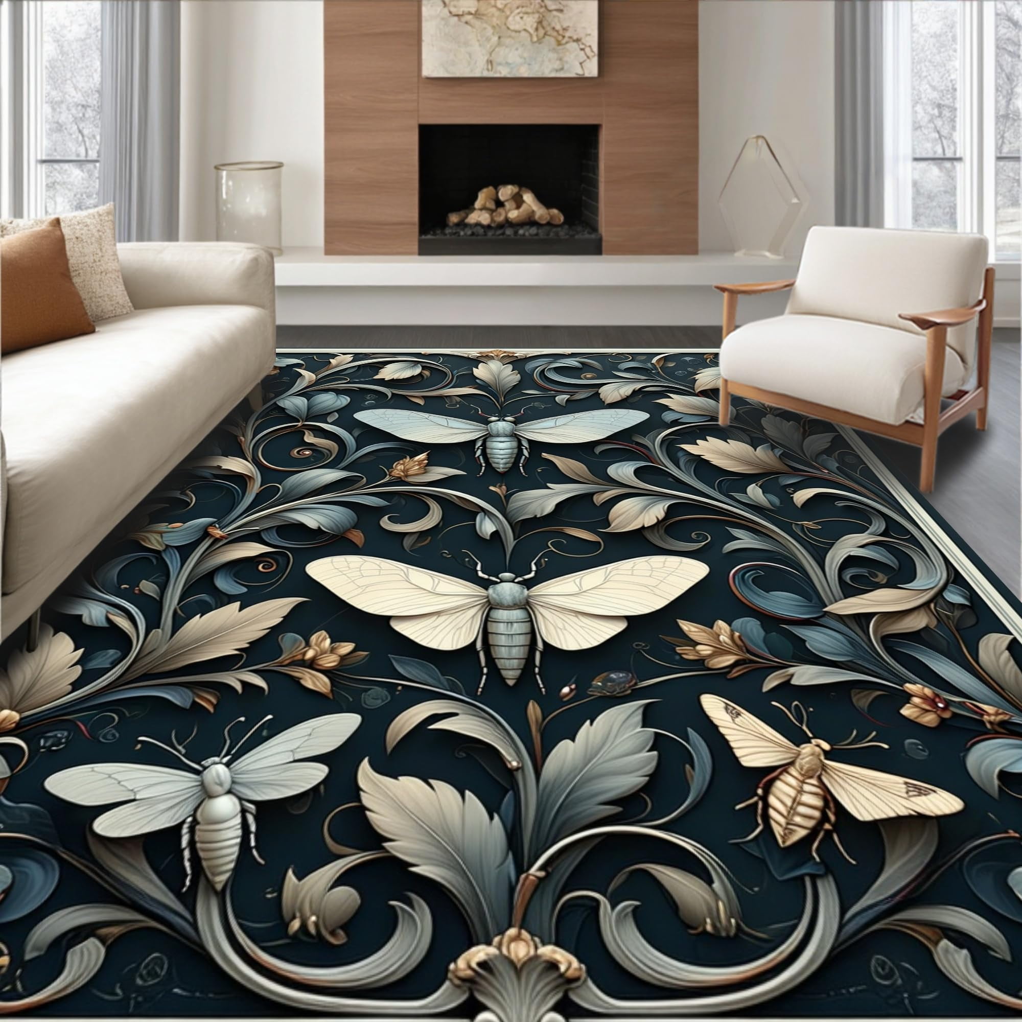 Ultra Soft Area Rug 3x5, Non Slip, Stain Resistant, Washable Area Rugs ...