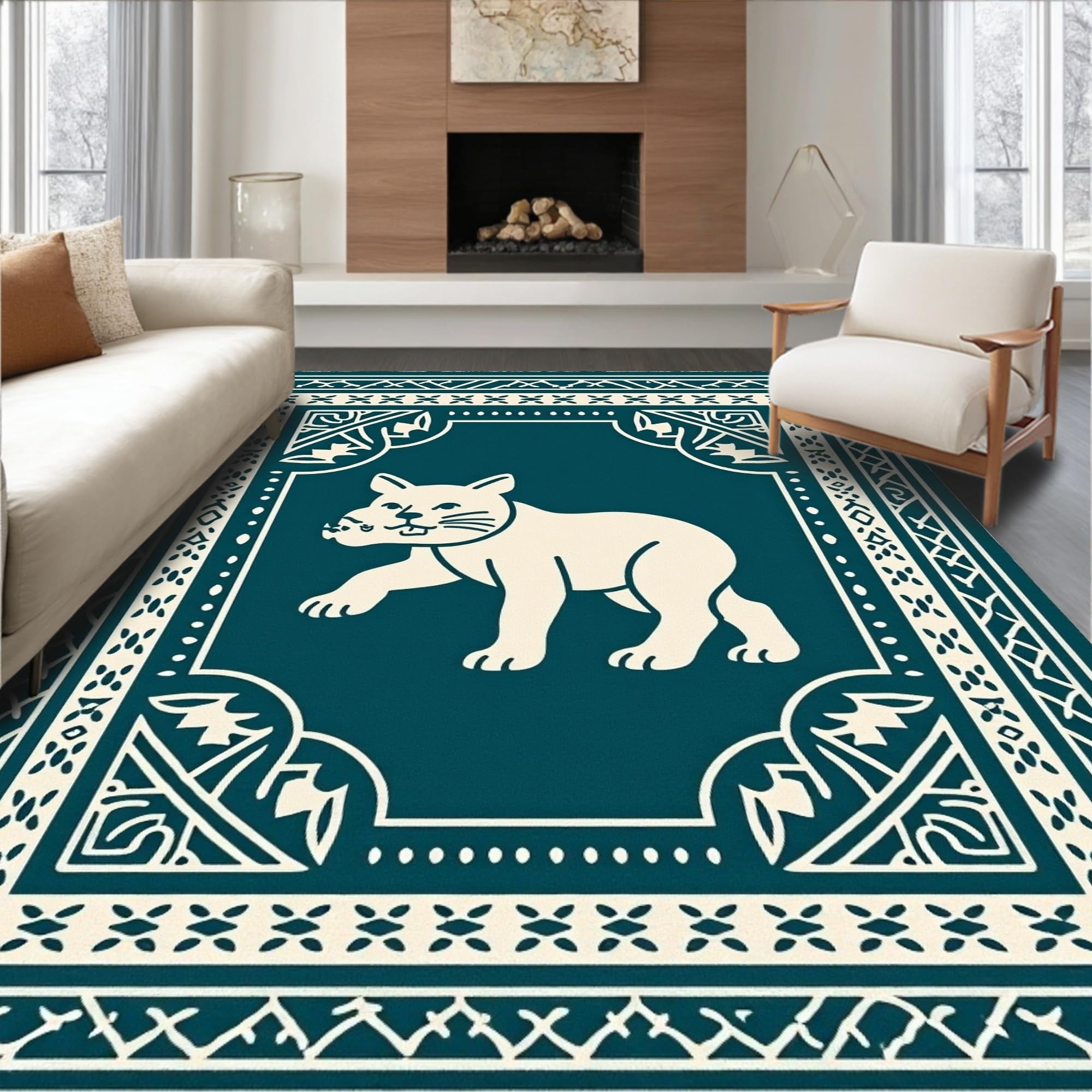 Ultra Soft Area Rug 3x5, Non Slip, Stain Resistant, Washable Area Rugs ...