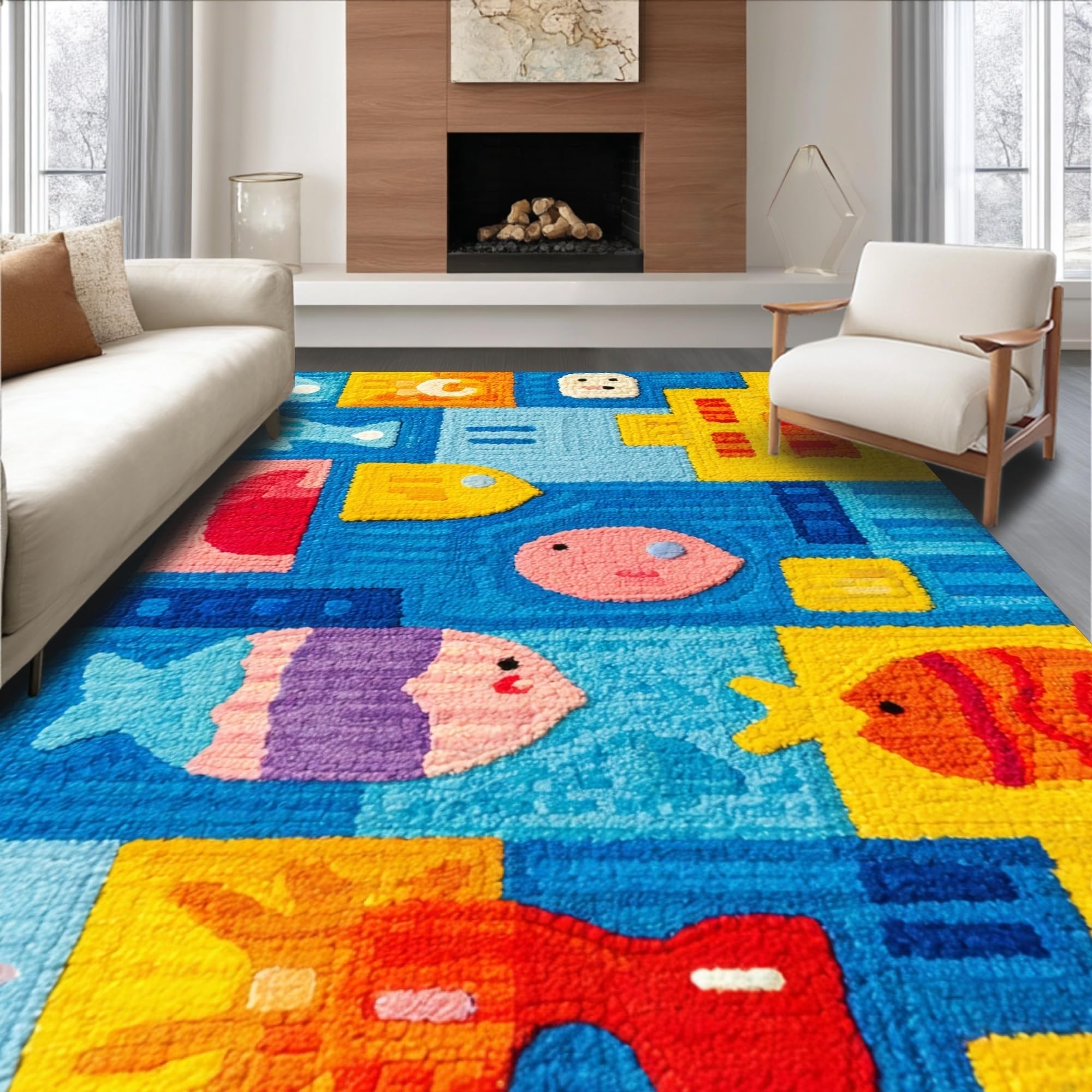 Ultra Soft Area Rug 3x5, Non Slip, Stain Resistant, Washable Area Rugs ...