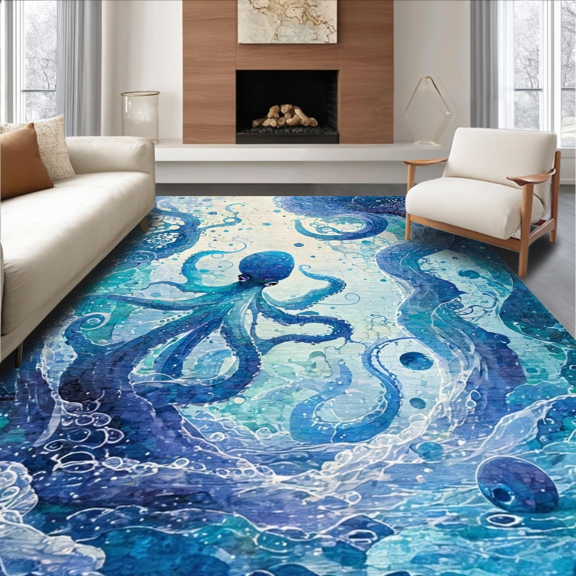 Ultra Soft Area Rug 3x5, Non Slip, Stain Resistant, Washable Area Rugs ...