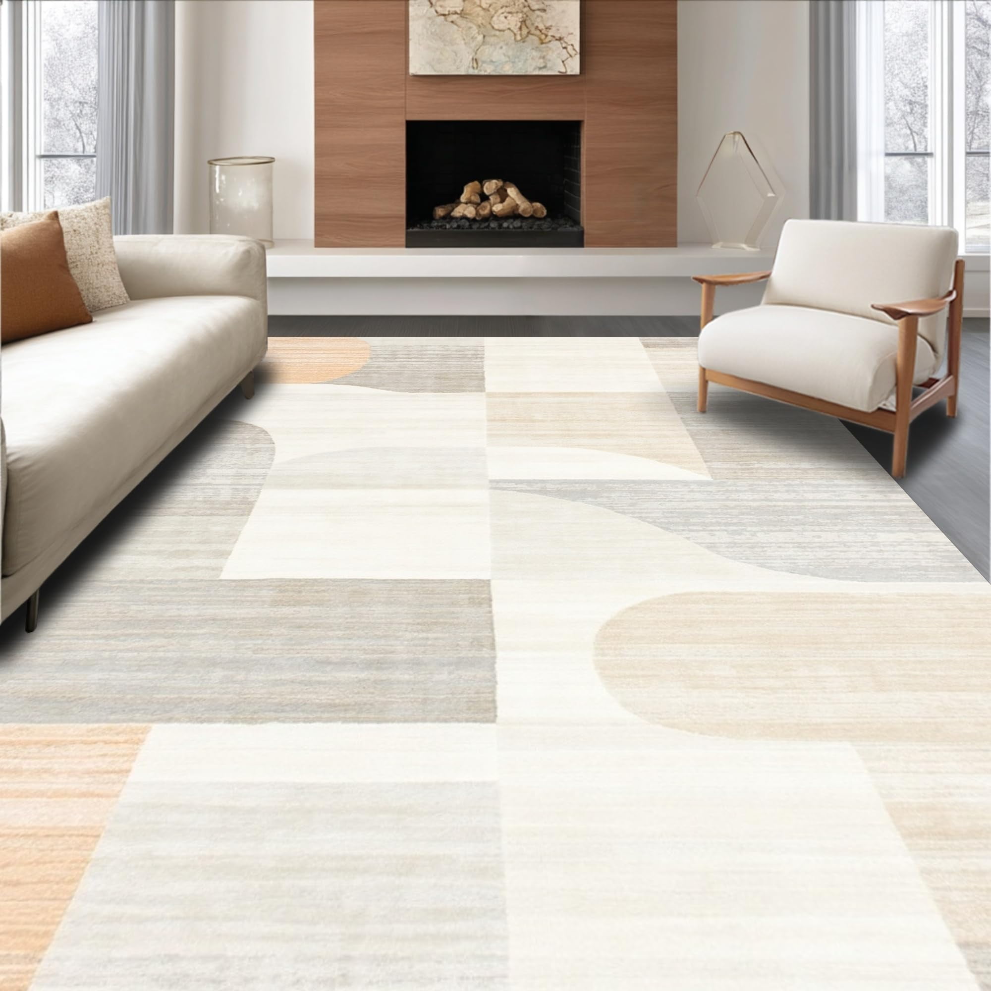 Ultra Soft Area Rug 4x6, Non Slip, Stain Resistant, Washable Area Rugs ...