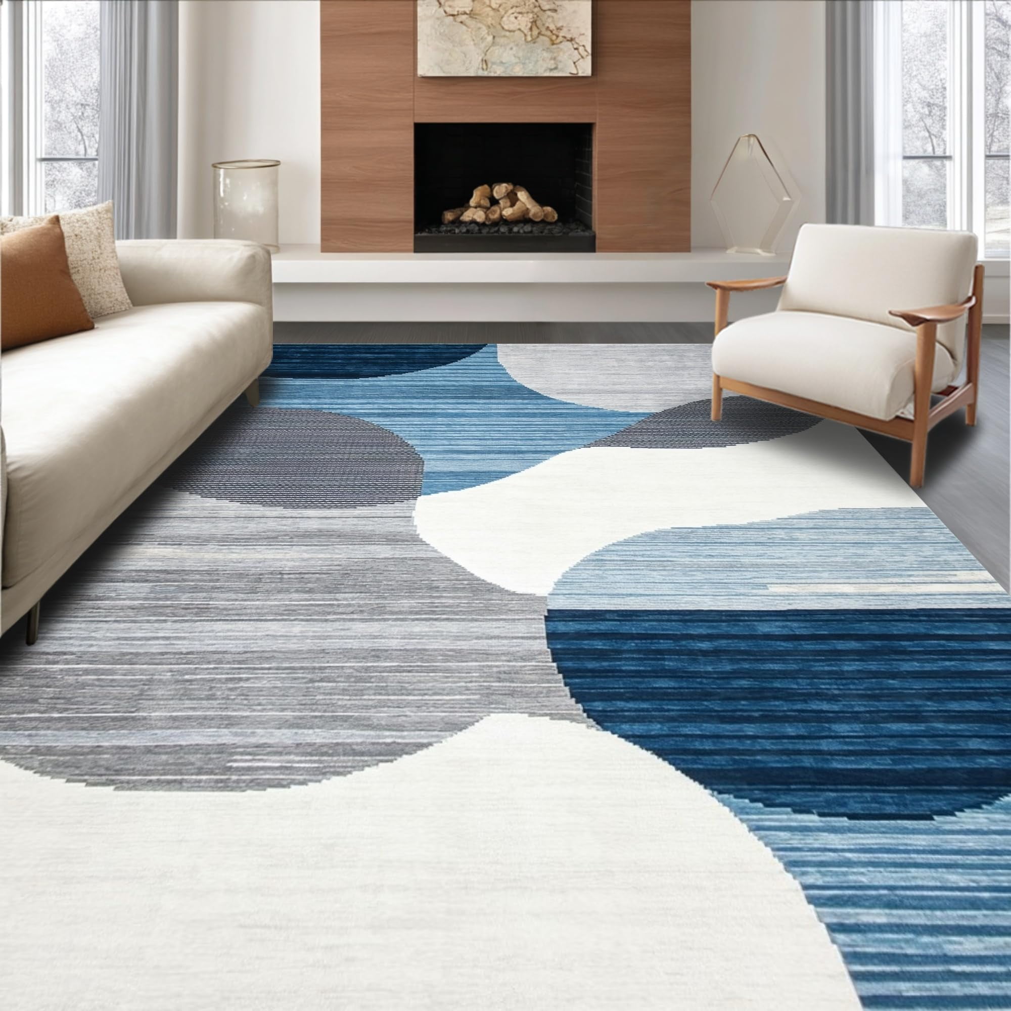 Ultra Soft Area Rug 4x6, Non Slip, Stain Resistant, Washable Area Rugs ...