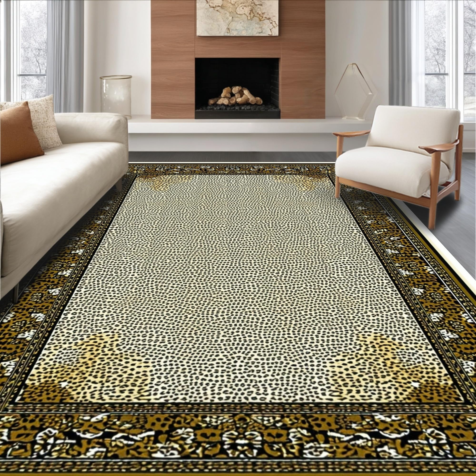 Ultra Soft Area Rug 4x6, Non Slip, Stain Resistant, Washable Area Rugs ...