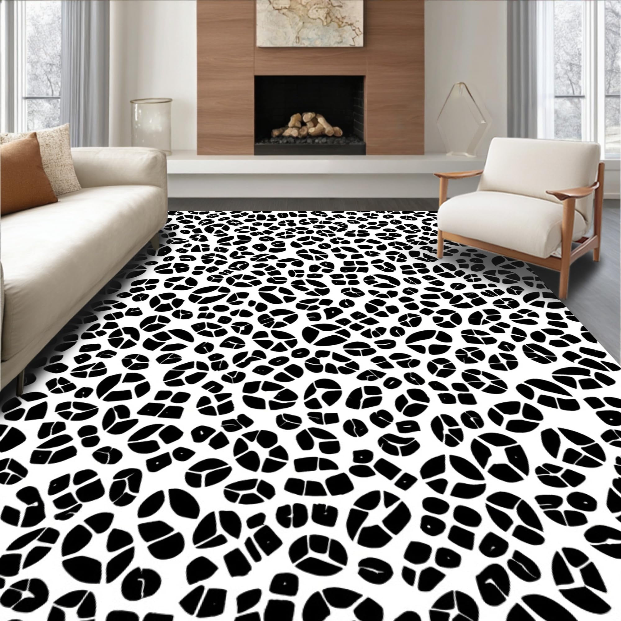 Ultra Soft Area Rug 6, Non Slip, Stain Resistant, Washable Area Rugs ...