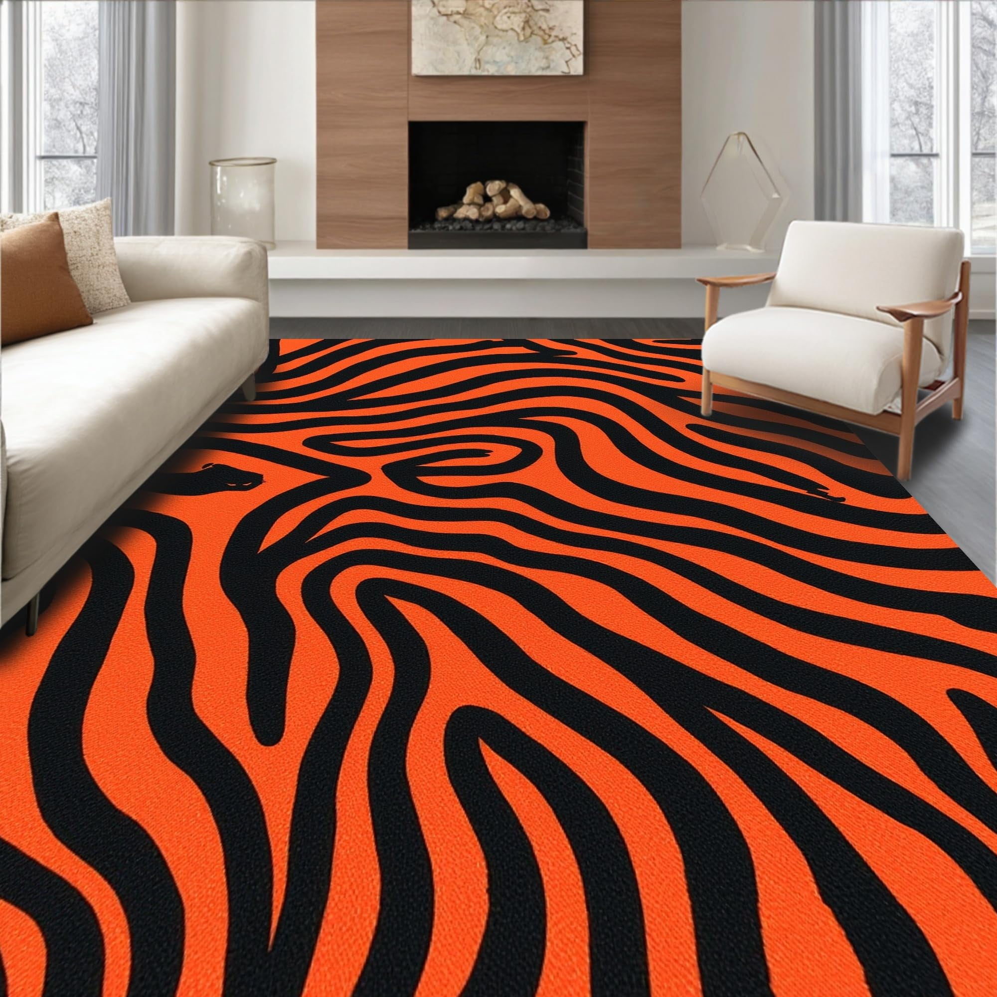 Ultra Soft Area Rug 6x6, Non Slip, Stain Resistant, Washable Area Rugs ...