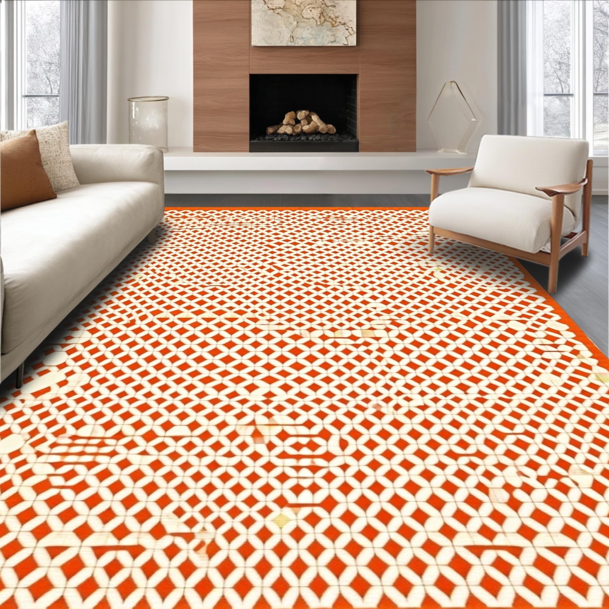 Ultra Soft Area Rug 6x9, Non Slip, Stain Resistant, Washable Area Rugs ...