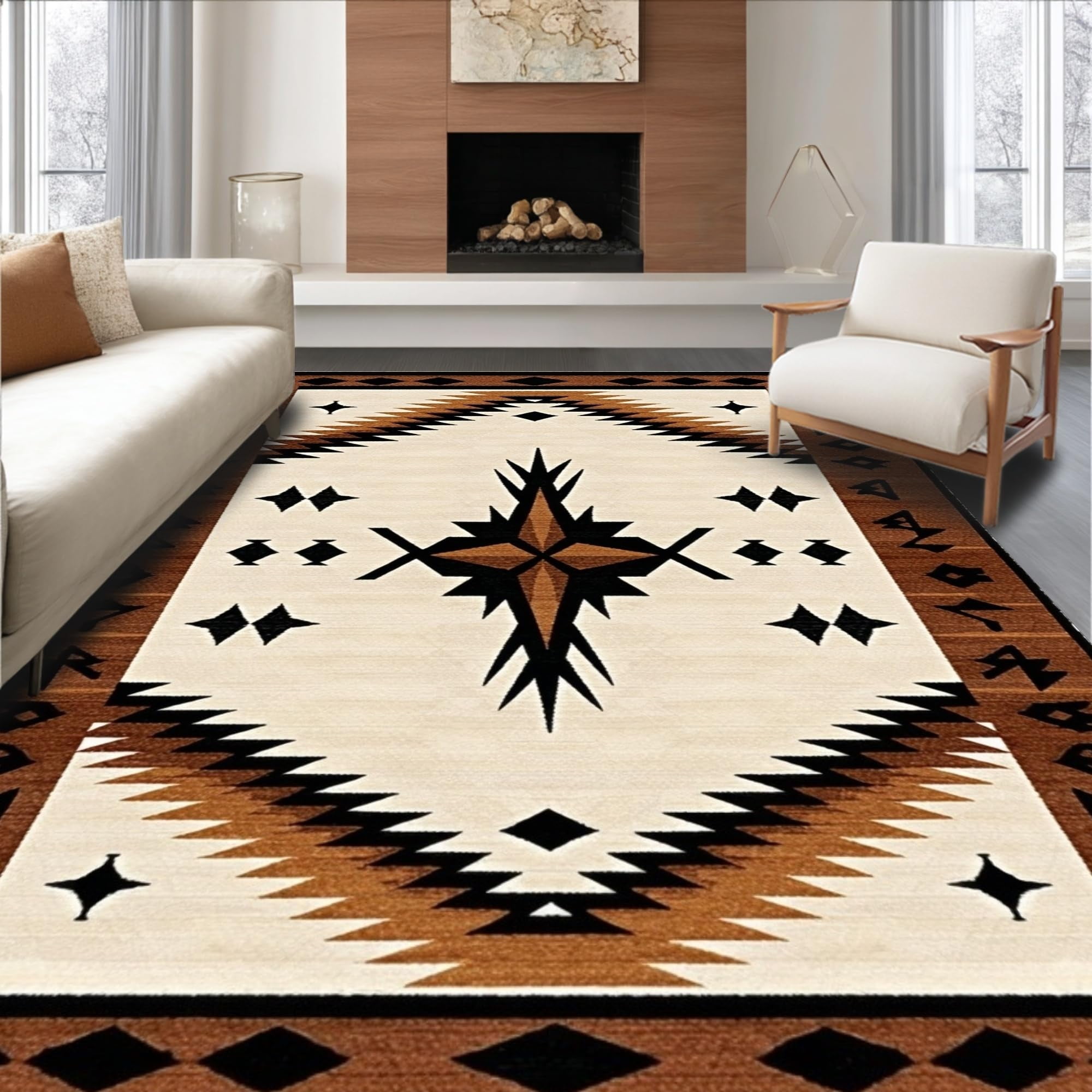 Ultra Soft Area Rug 6x9, Non Slip, Stain Resistant, Washable Area Rugs ...