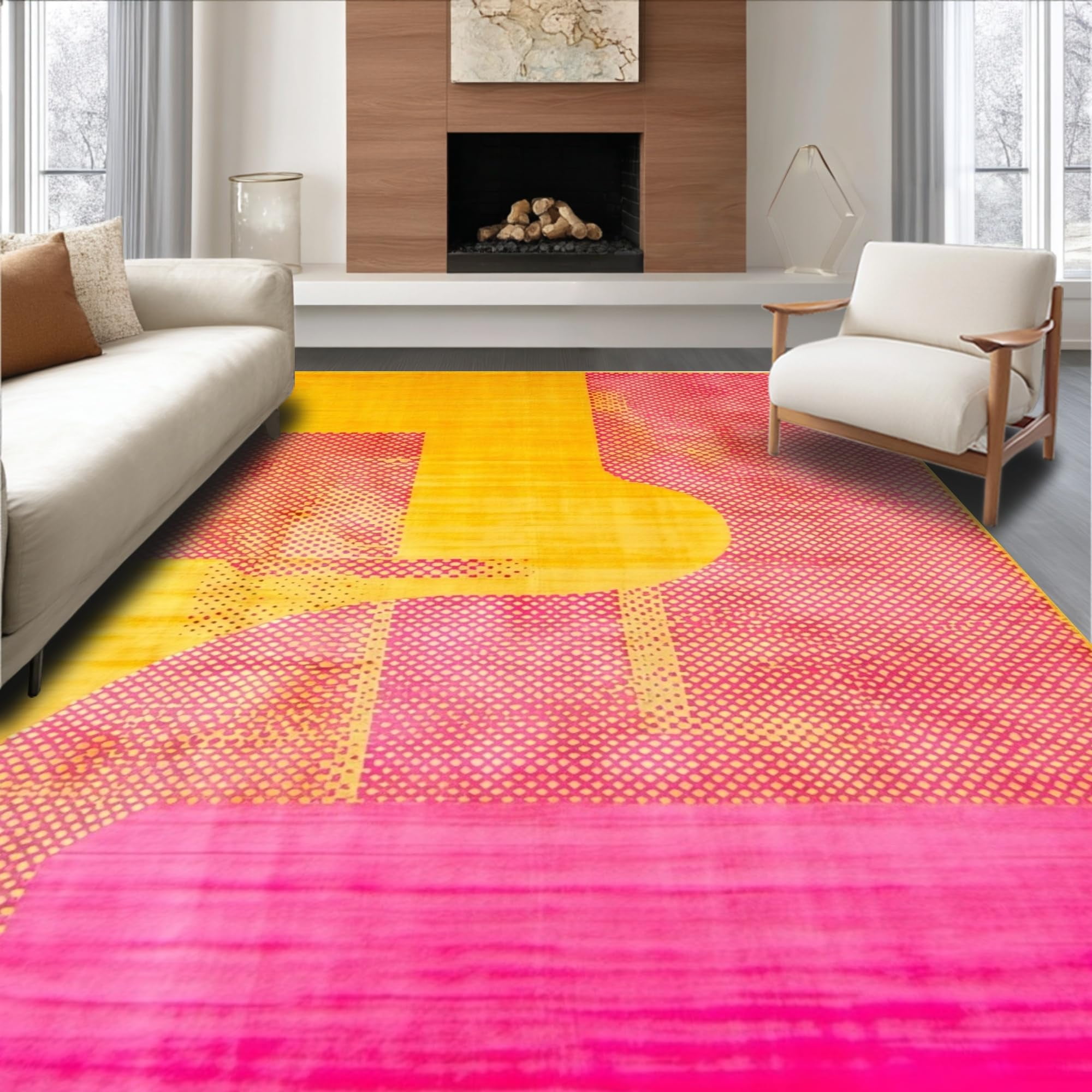Ultra Soft Area Rug 6x9, Non Slip, Stain Resistant, Washable Area Rugs ...