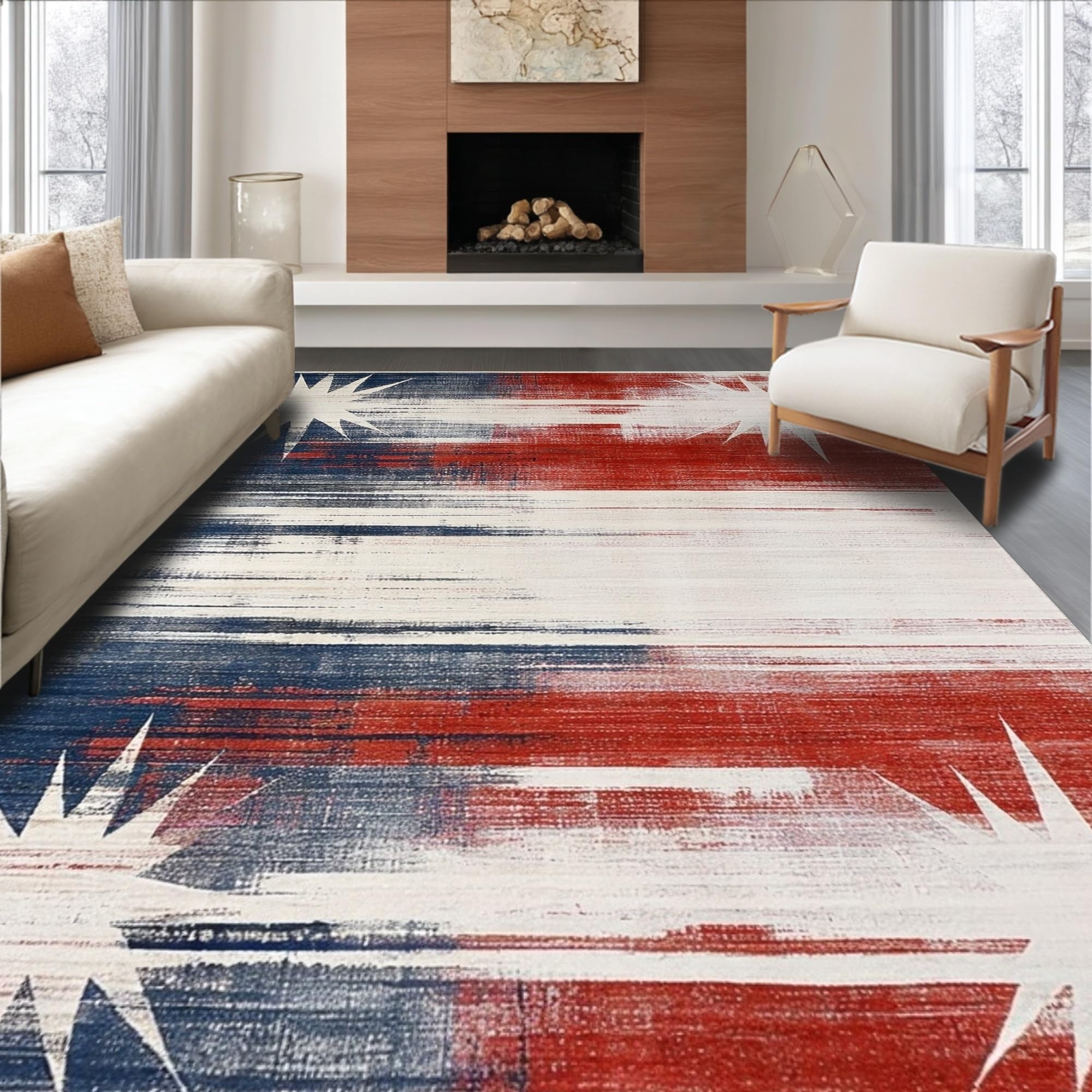 Ultra Soft Area Rug 6x9, Non Slip, Stain Resistant, Washable Area Rugs ...