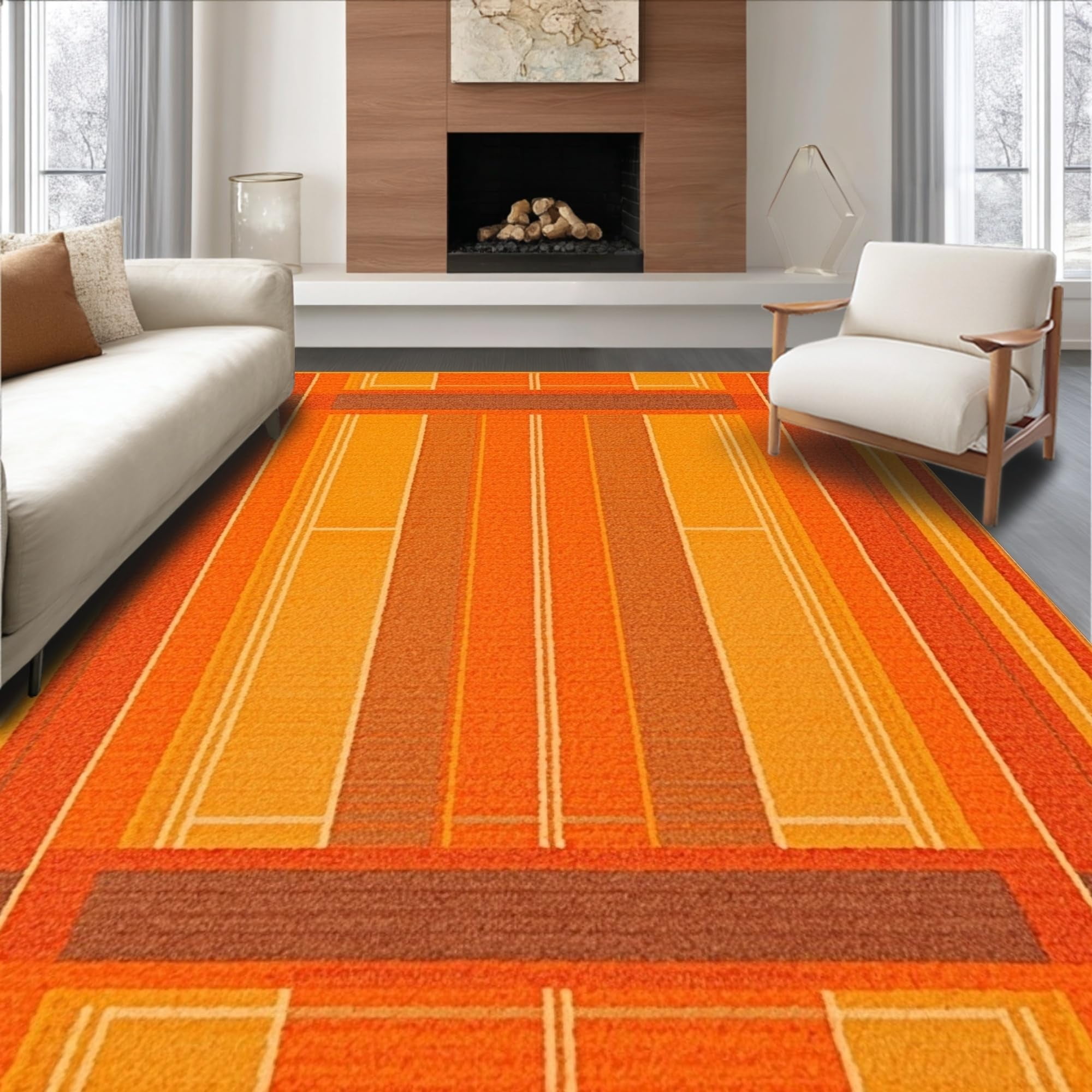 Ultra Soft Area Rug 6x9, Non Slip, Stain Resistant, Washable Area Rugs ...