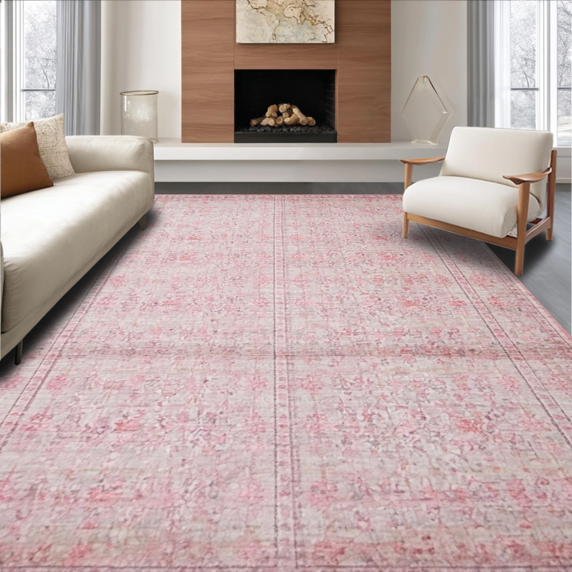 Ultra Soft Area Rug 8x10, Non Slip, Stain Resistant, Washable Area Rugs ...