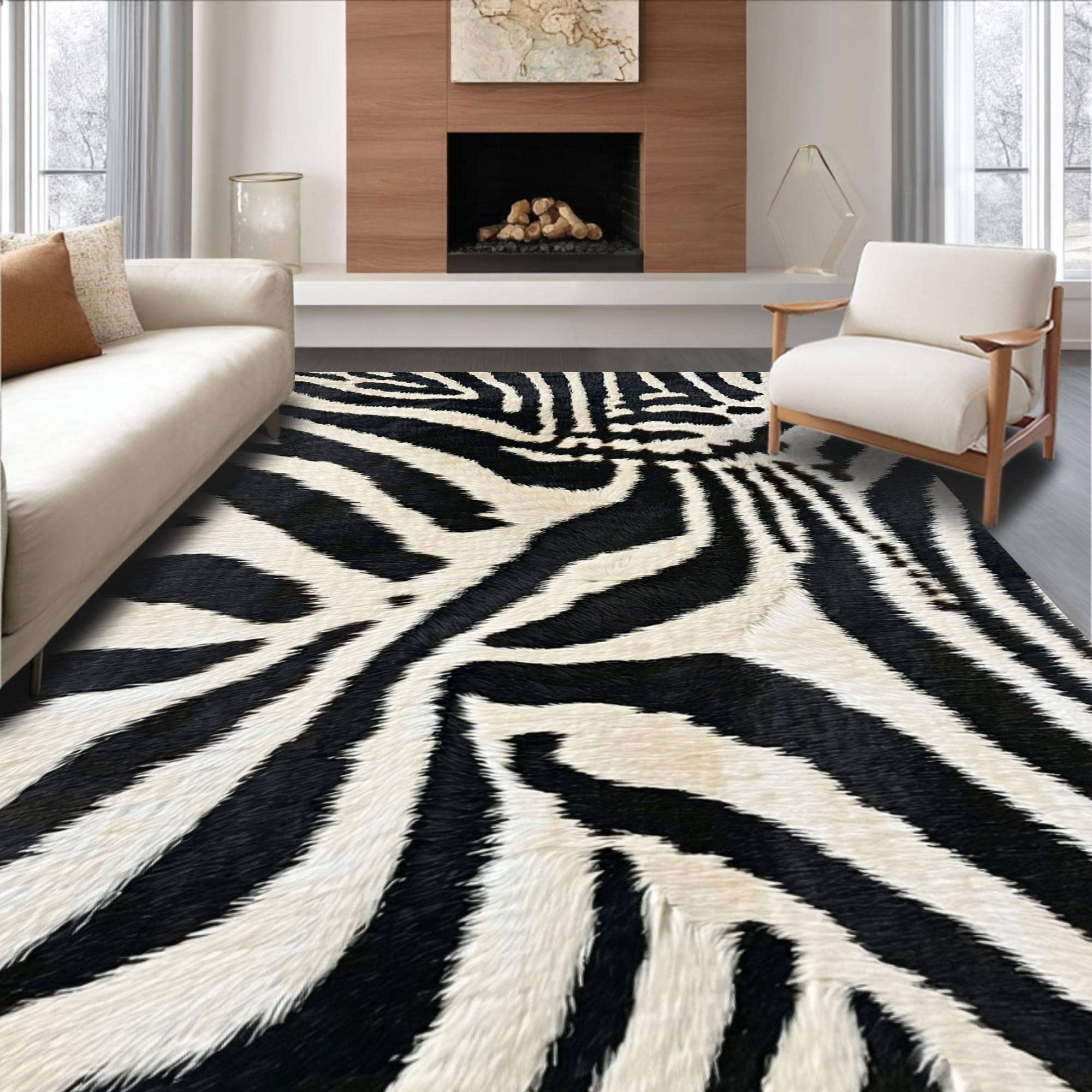 Ultra Soft Area Rug 8x10, Non Slip, Stain Resistant, Washable Area Rugs ...