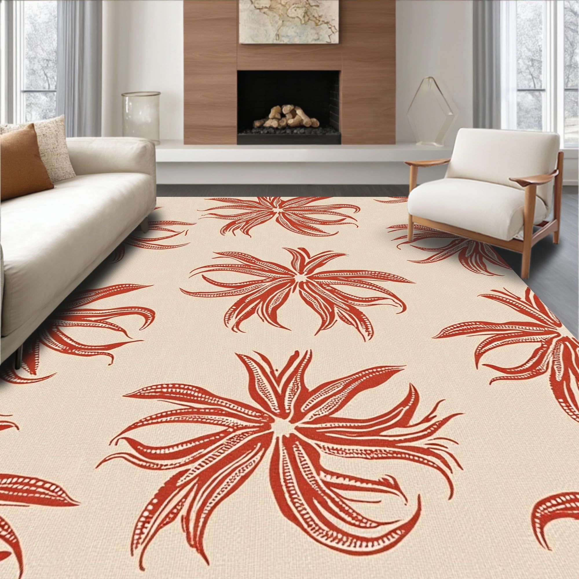 Ultra Soft Area Rug 8x10, Non Slip, Stain Resistant, Washable Area Rugs ...