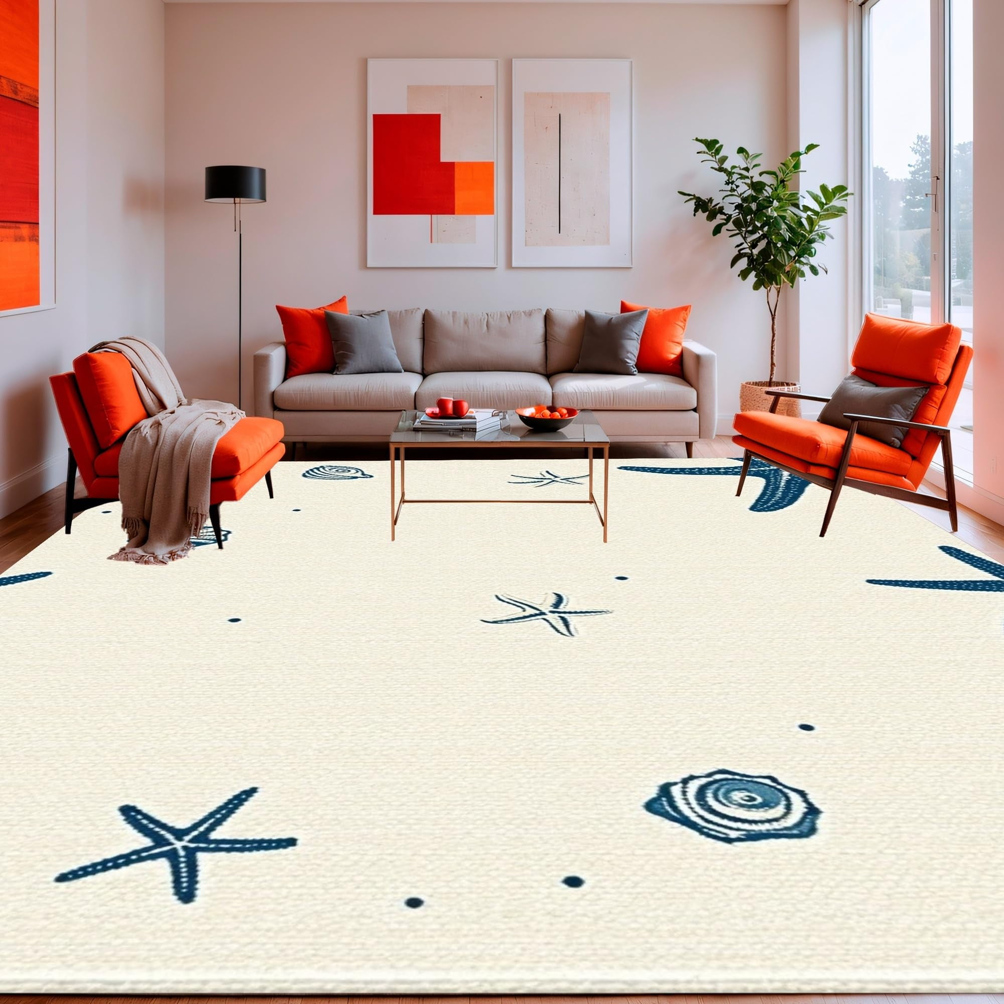 Ultra Soft Area Rug 8x10, Non Slip, Stain Resistant, Washable Area Rugs ...