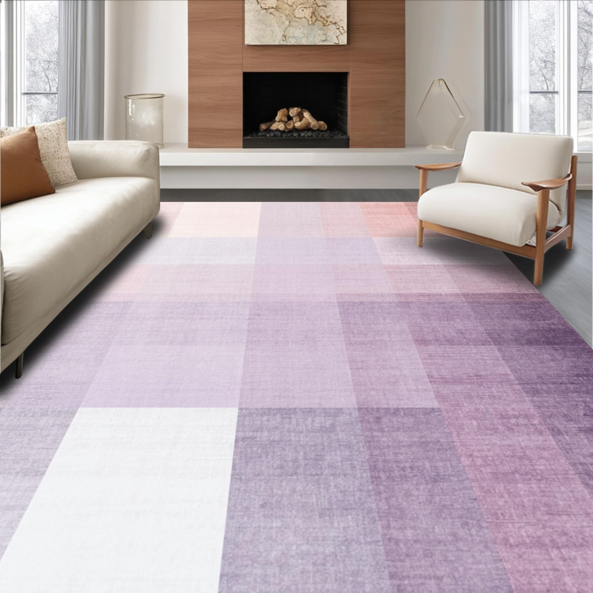 Ultra Soft Area Rug 8x10, Non Slip, Stain Resistant, Washable Area Rugs ...