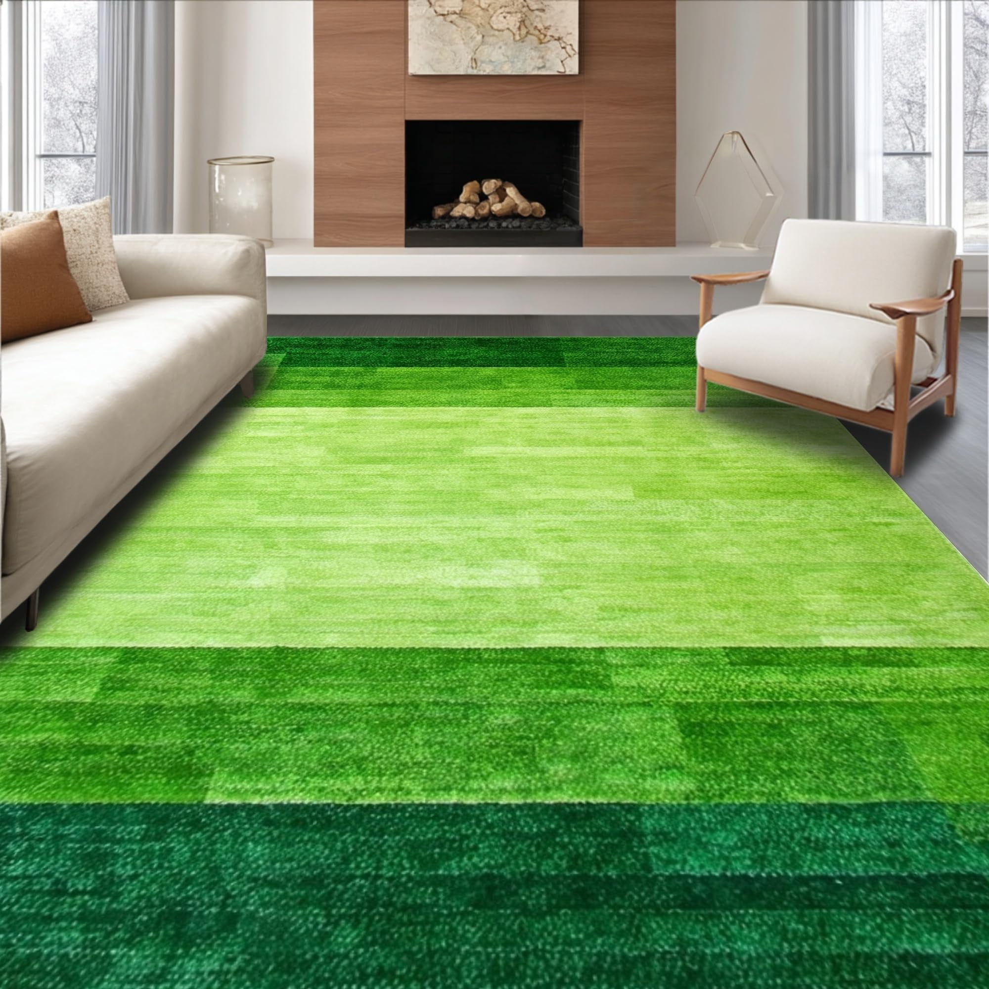 Ultra Soft Area Rug 8x10, Non Slip, Stain Resistant, Washable Area Rugs ...