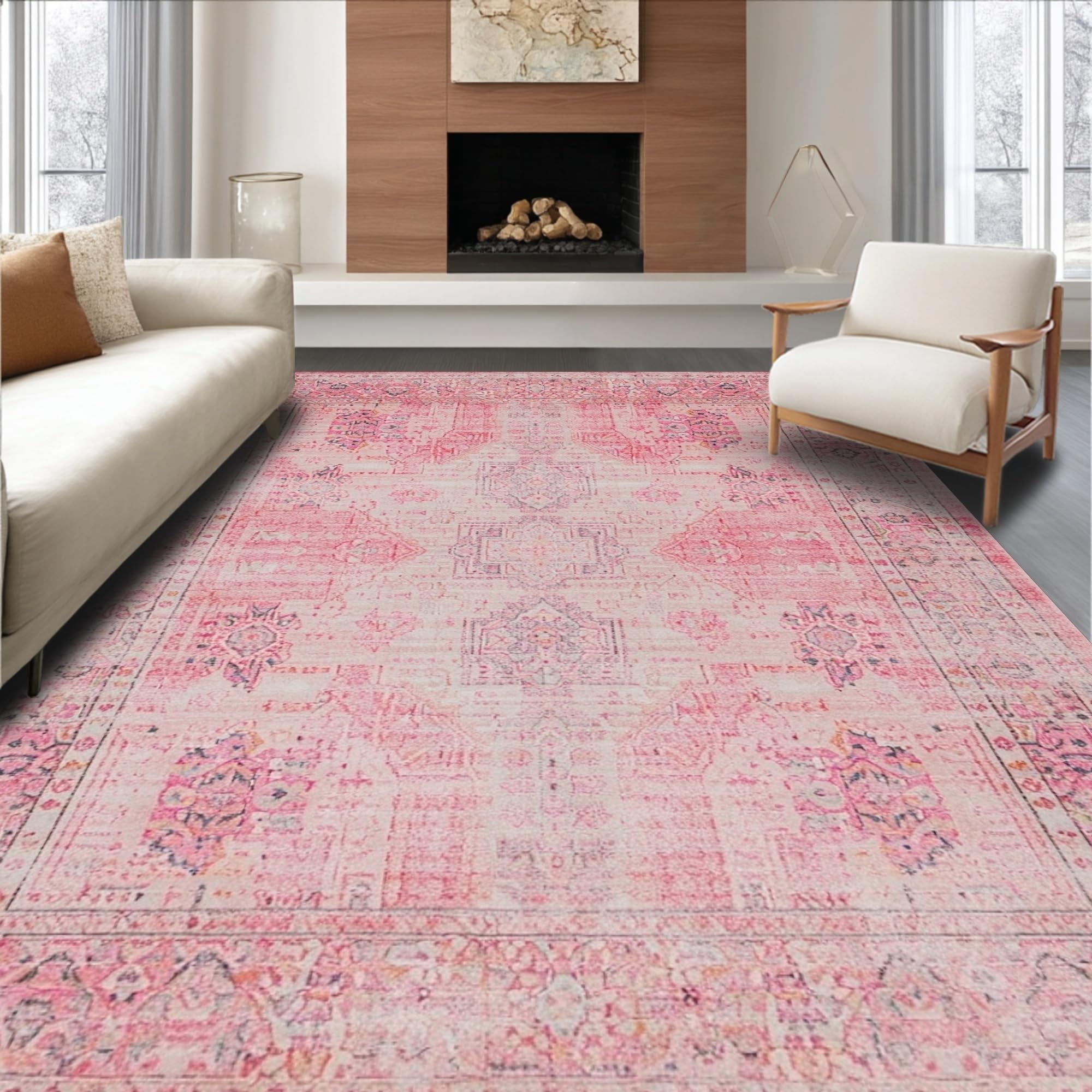 Ultra Soft Area Rug 8x10, Non Slip, Stain Resistant, Washable Area Rugs ...