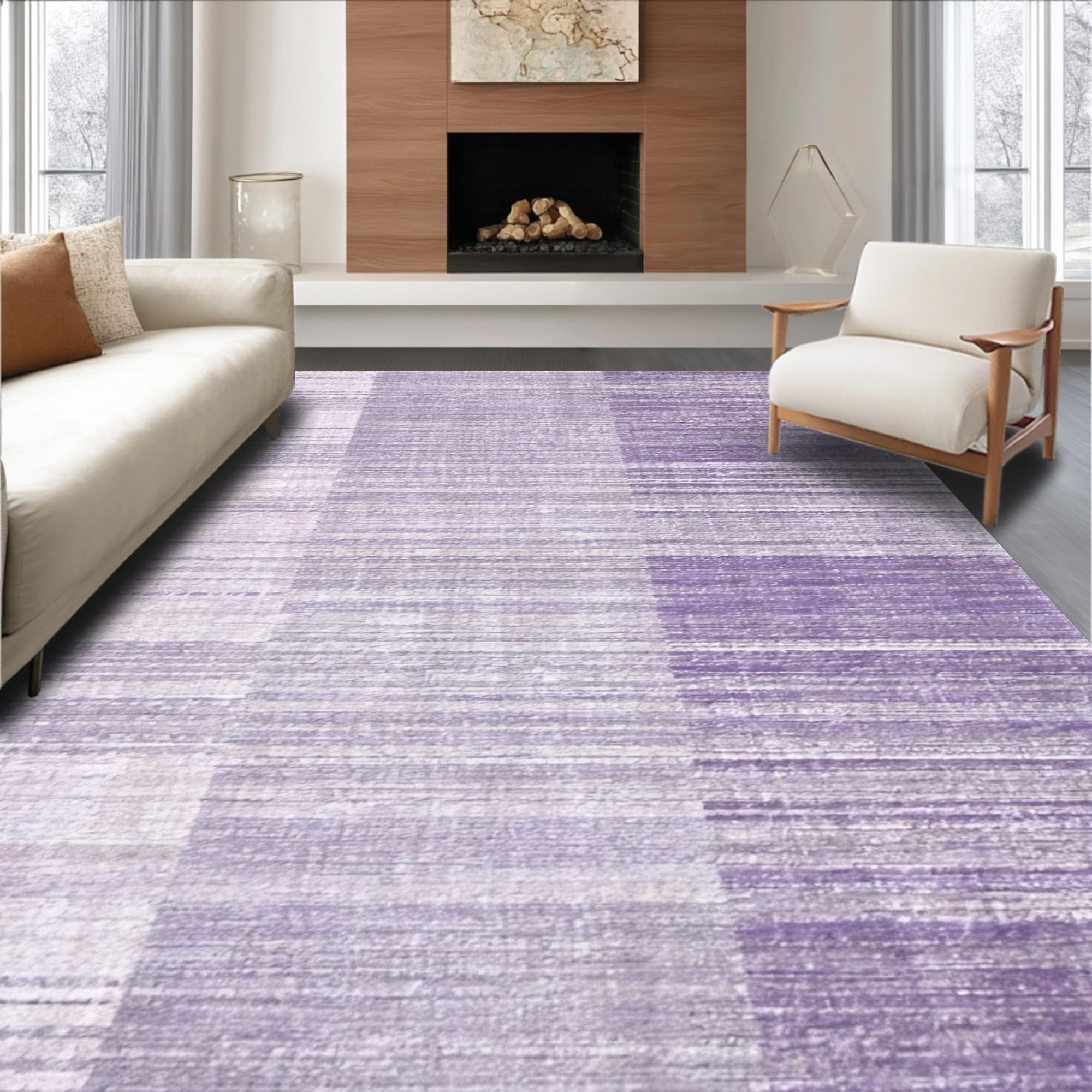 Ultra Soft Area Rug 8x10, Non Slip, Stain Resistant, Washable Area Rugs ...